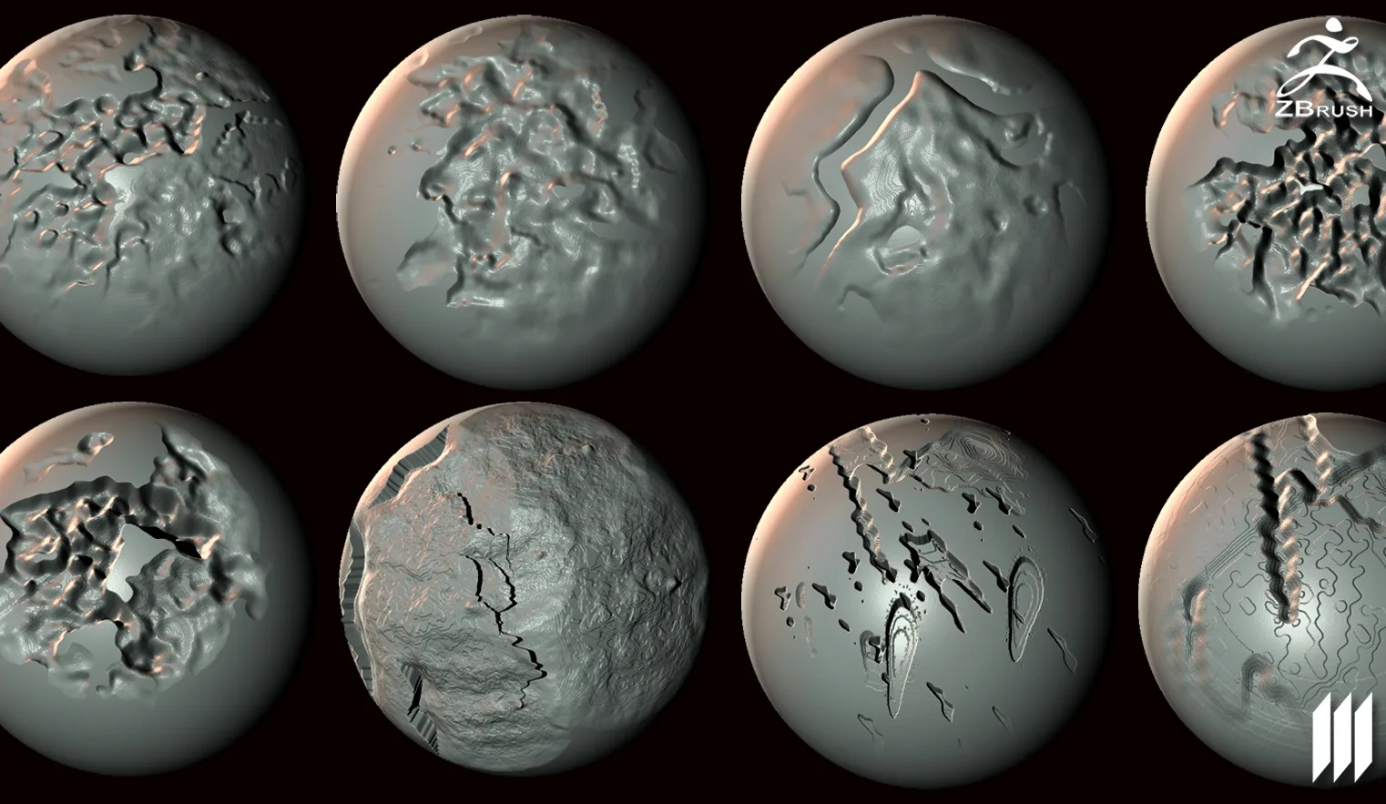 35 Organic Alphas Texture For Skulls - FlippedNormals