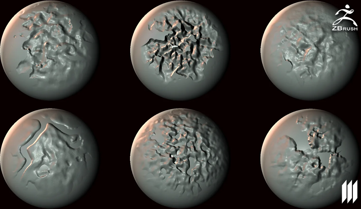 35 Organic Alphas Texture For Skulls - FlippedNormals