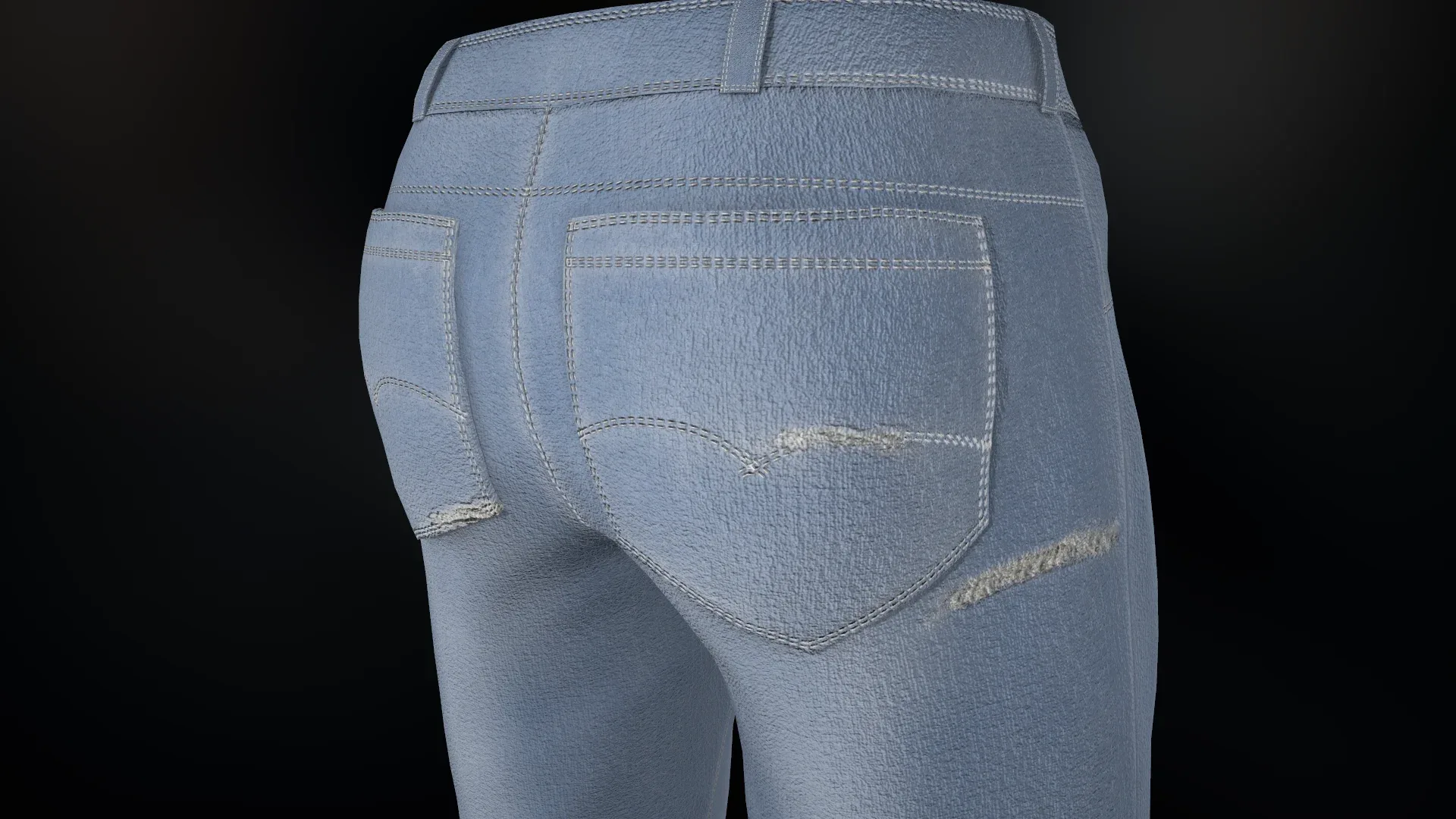 Light Blue Ripped Jeans - FlippedNormals