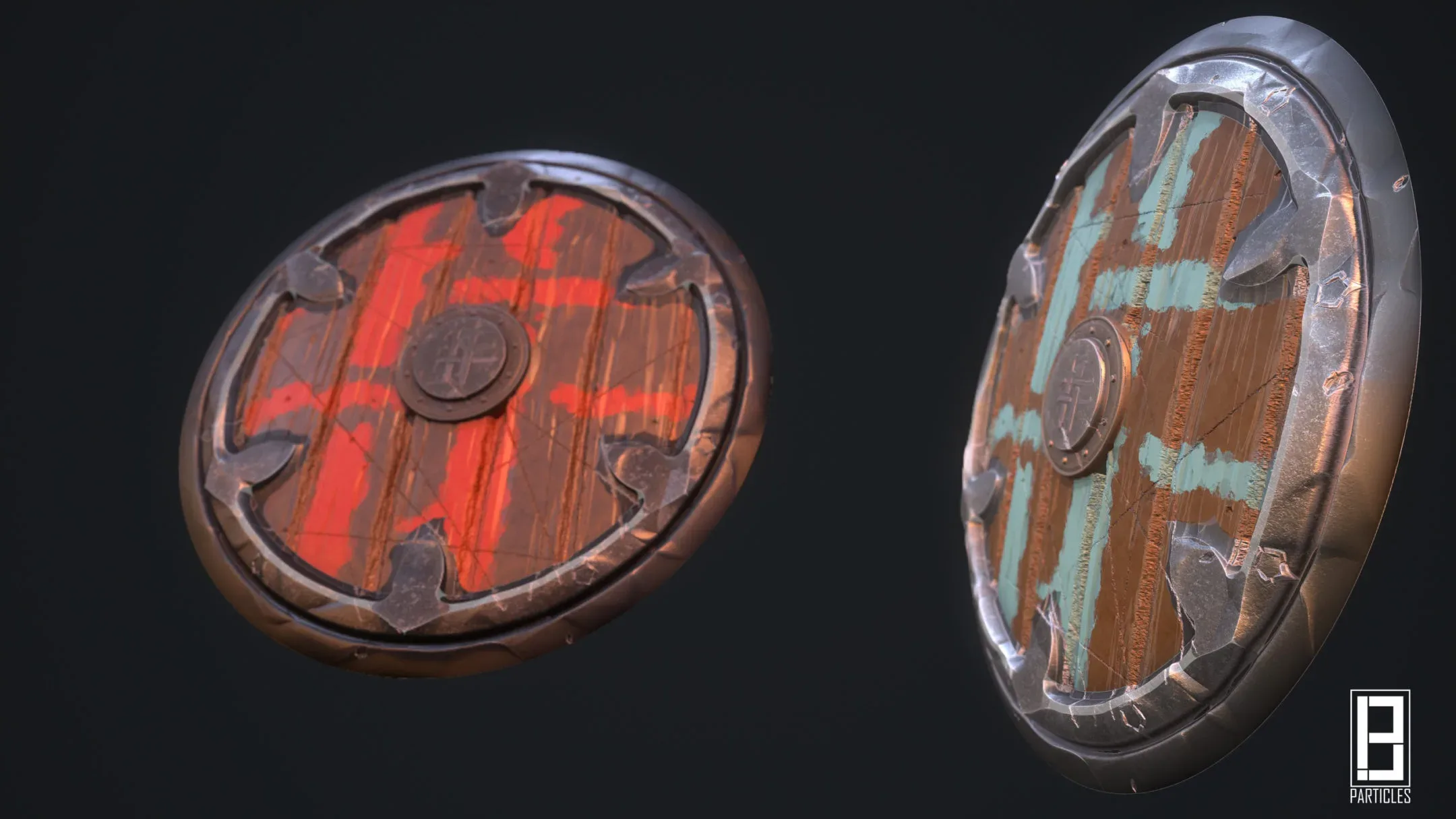 4K PBR Texture of Stylized shield - FlippedNormals