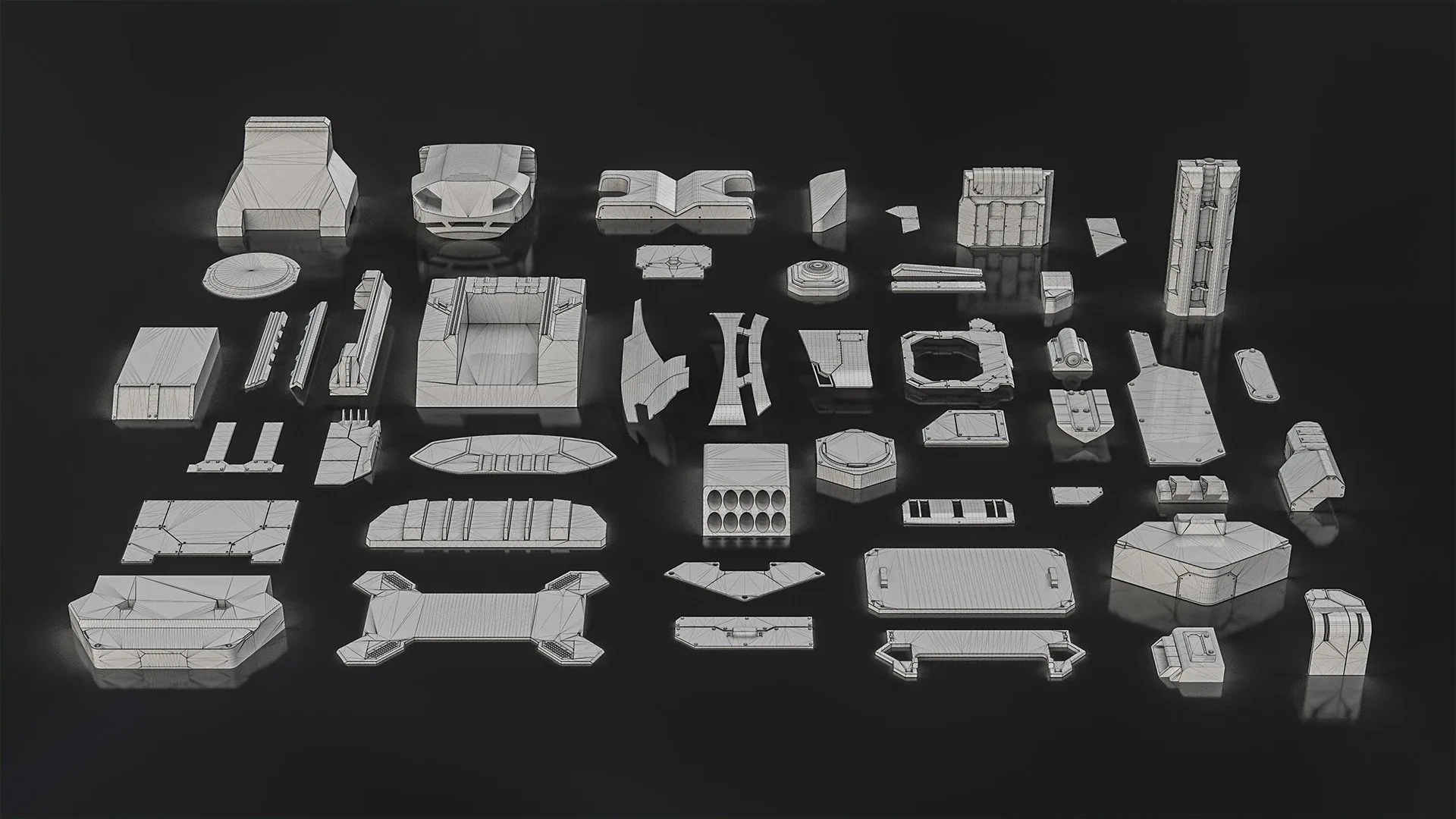Turret Hard Surface Kitbash - FlippedNormals