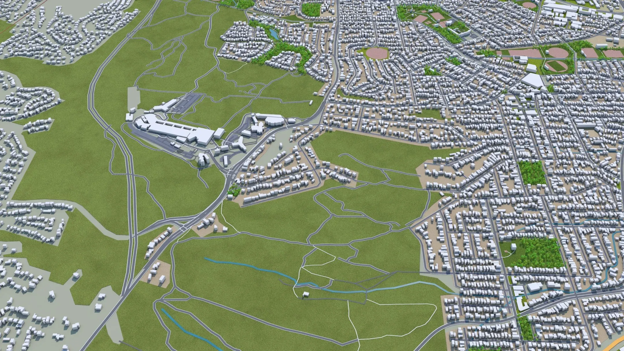 Newcastle city Australia 3d model - FlippedNormals