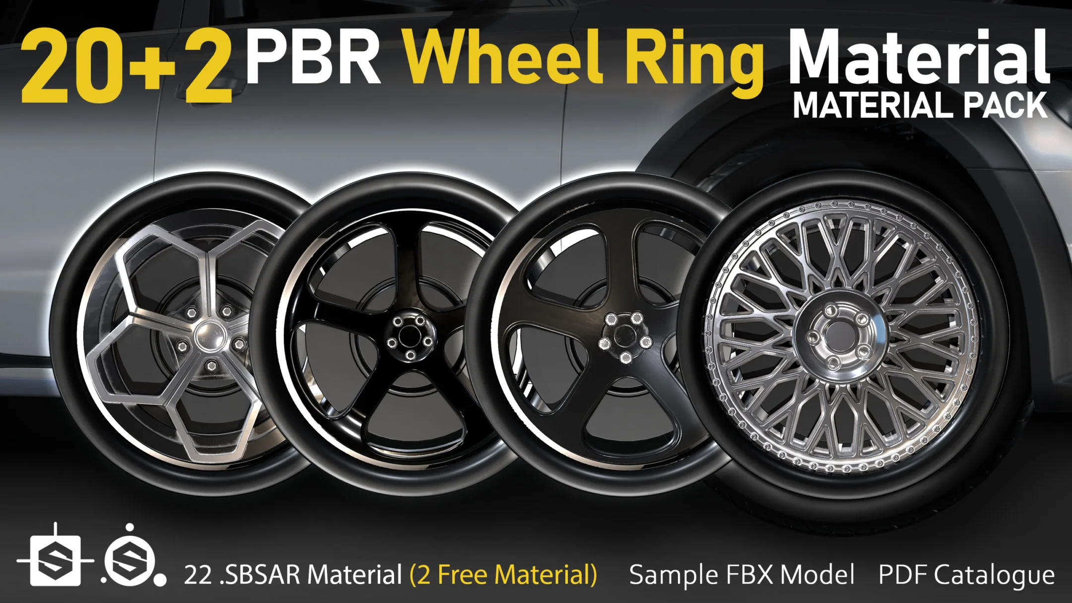 20+2 PBR Wheel Ring Material - FlippedNormals