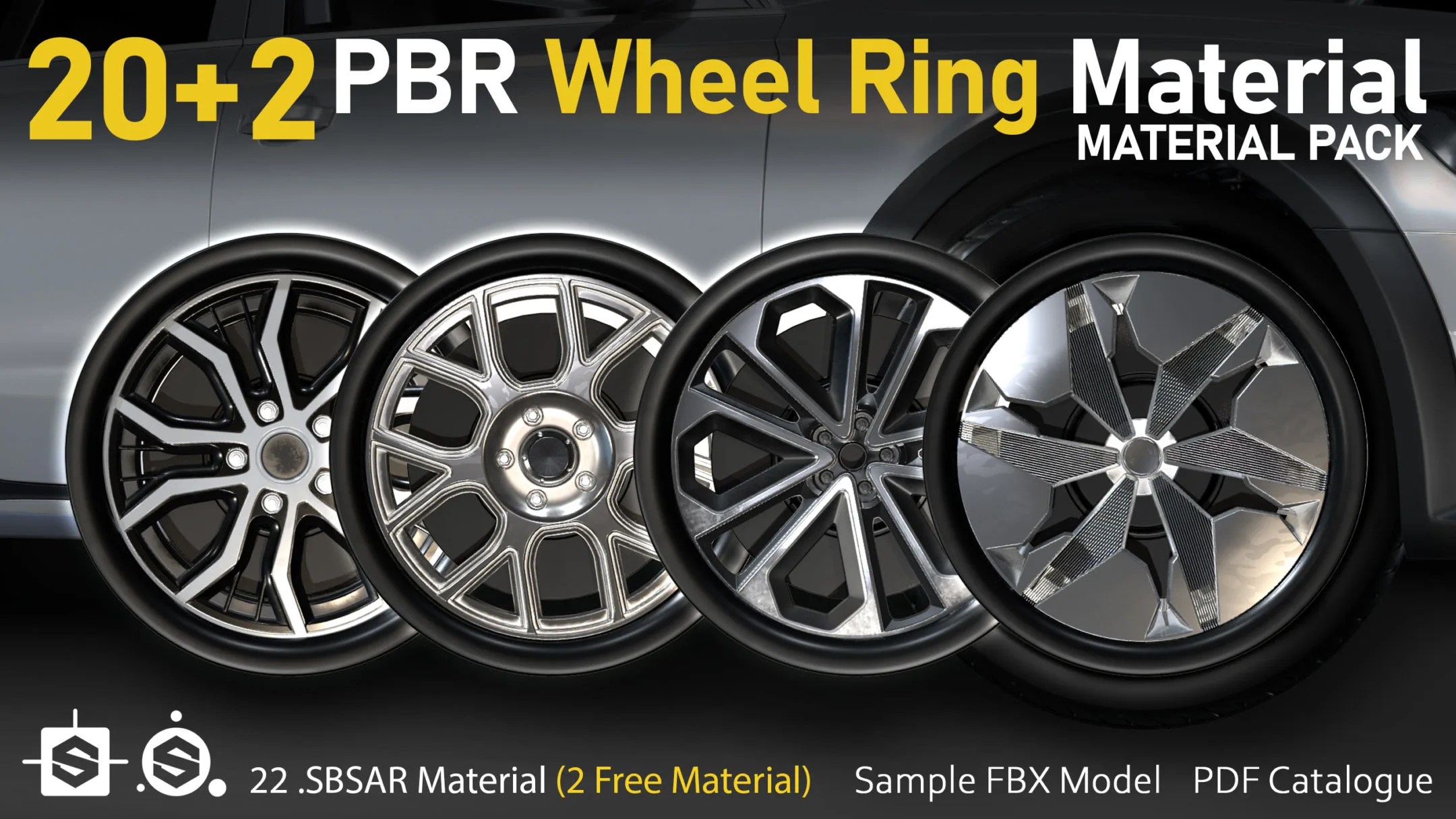 20+2 PBR Wheel Ring Material - FlippedNormals