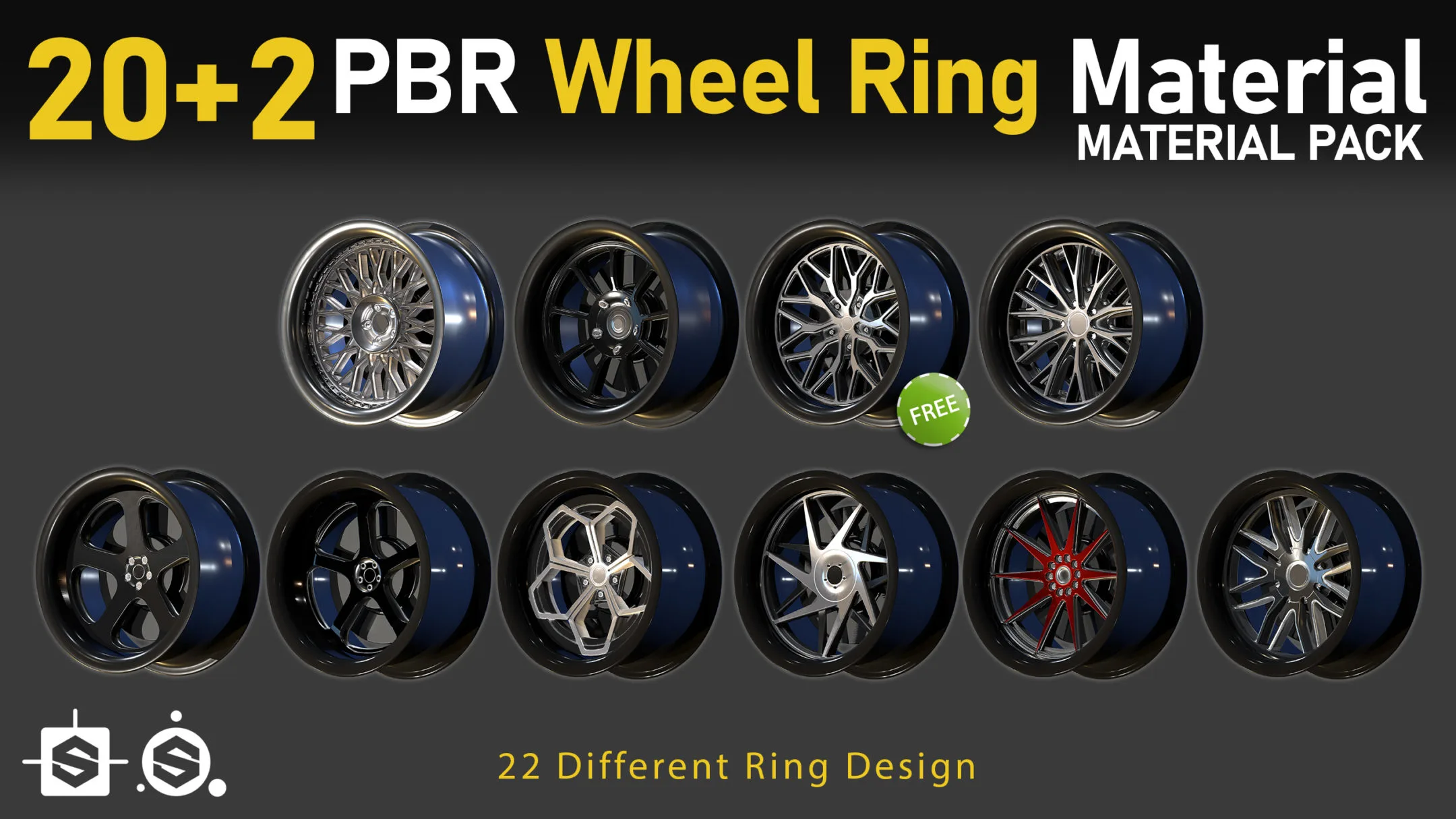 20+2 PBR Wheel Ring Material - FlippedNormals