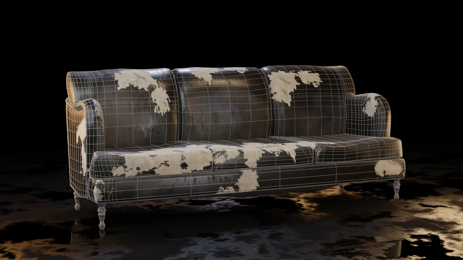 Old Damaged Couch - FlippedNormals