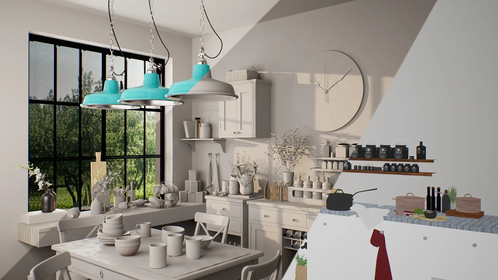 Kitchen Interior - UE4 | FBX - FlippedNormals