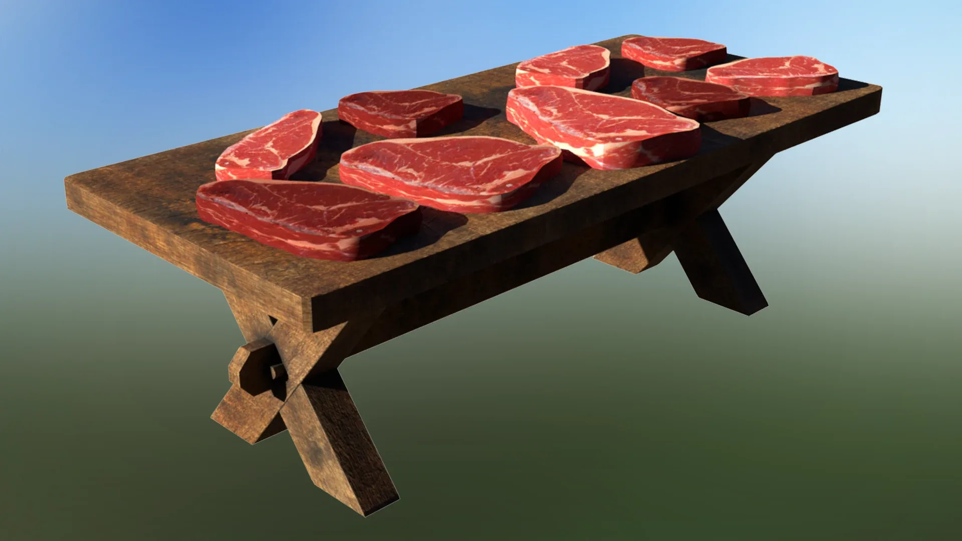 Medieval Meat Table Set - FlippedNormals