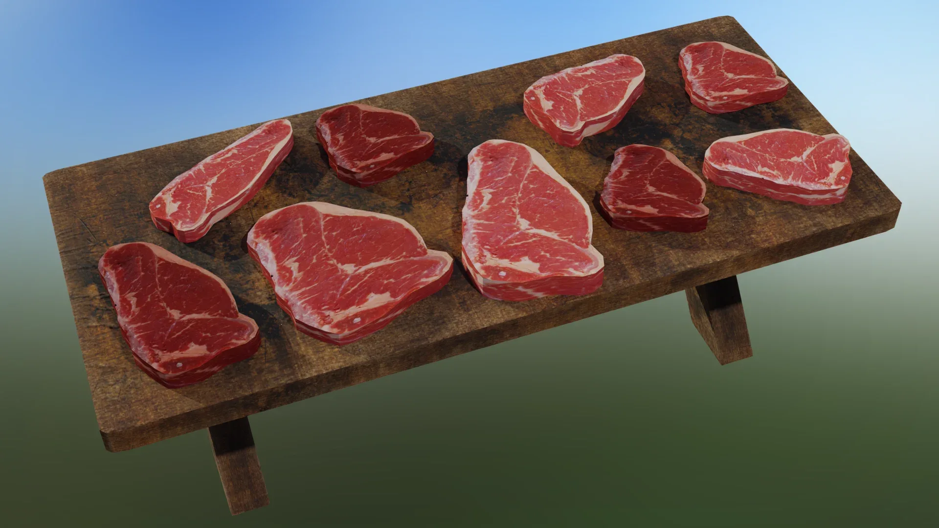 Medieval Meat Table Set - FlippedNormals