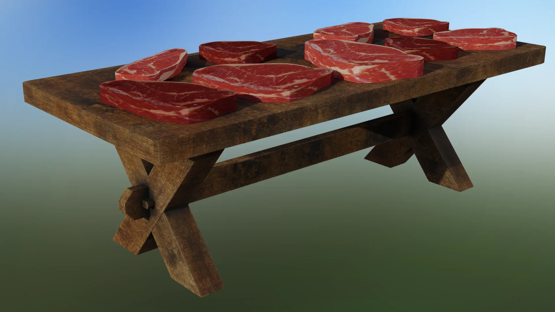 Medieval Meat Table Set - FlippedNormals