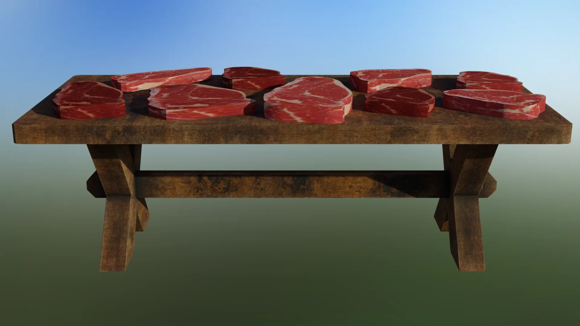 Medieval Meat Table Set - FlippedNormals