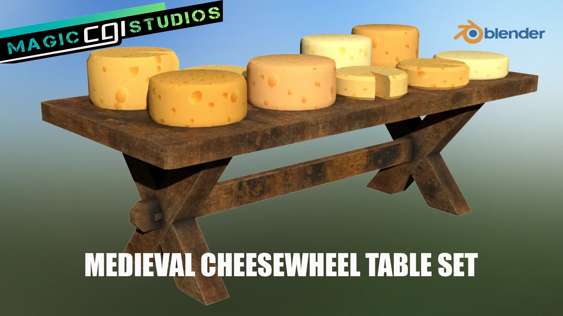 Medieval Cheese Table Set - FlippedNormals