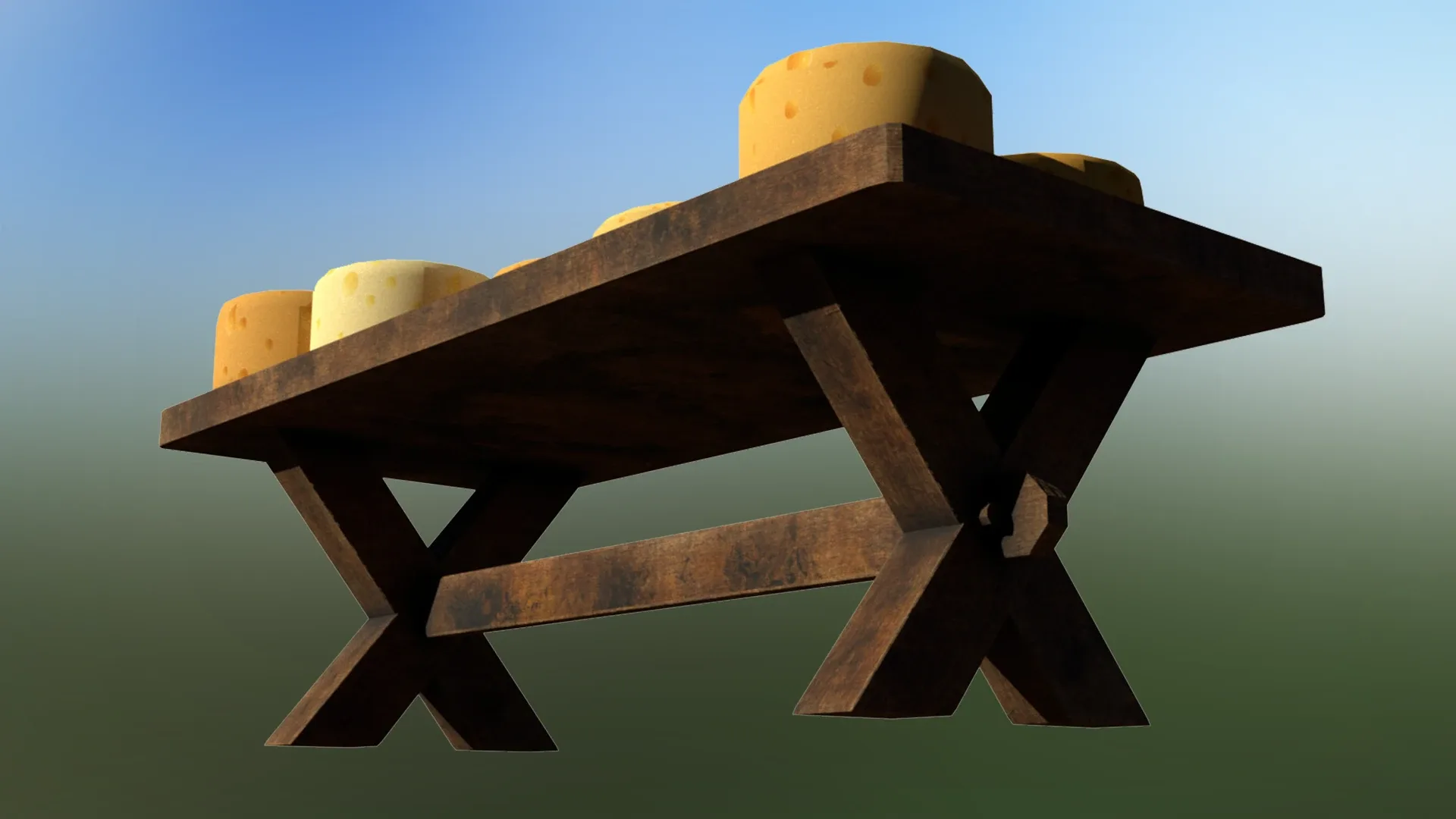 Medieval Cheese Table Set - FlippedNormals