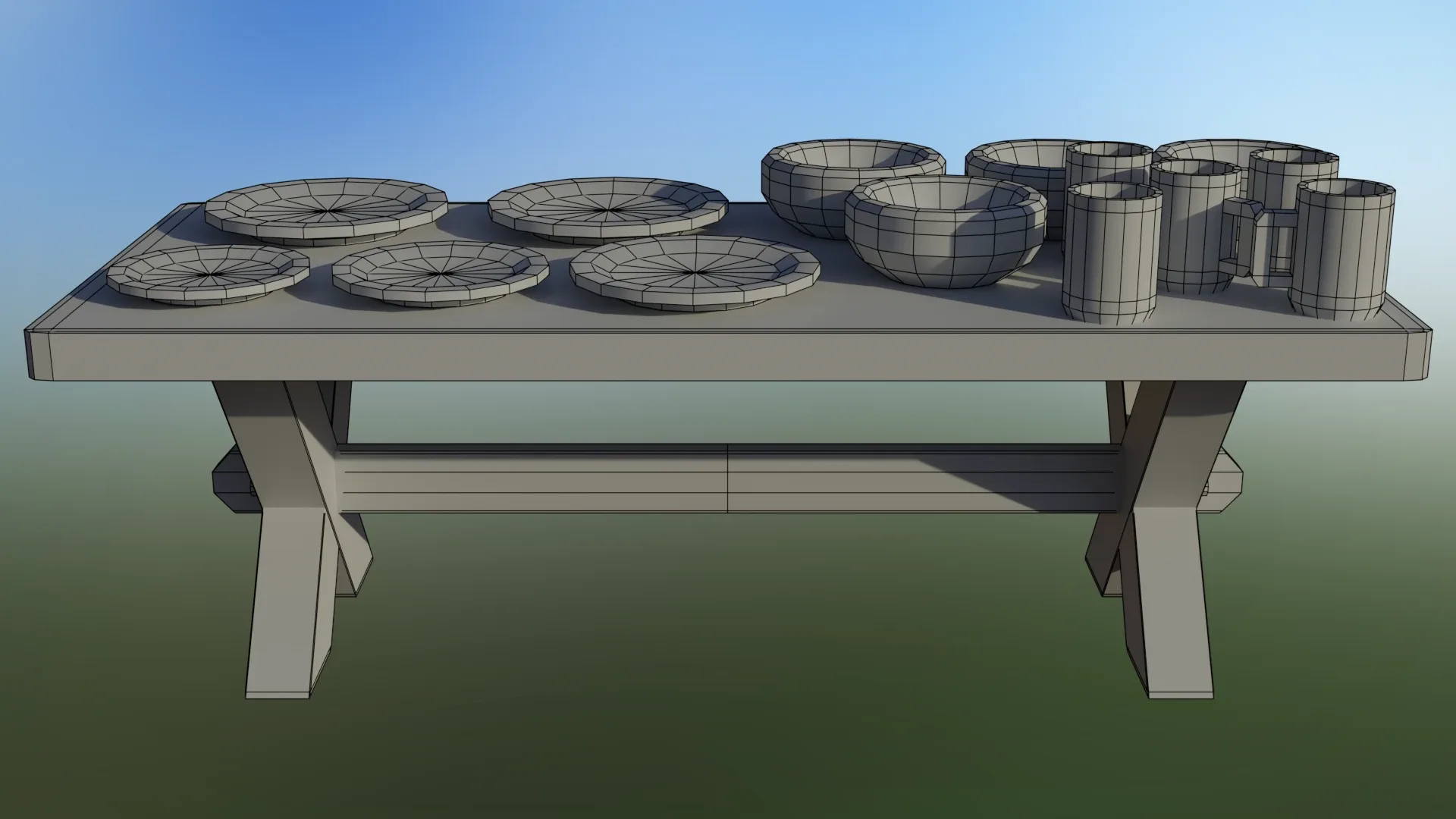 Medieval Dinnerware Table Set - FlippedNormals