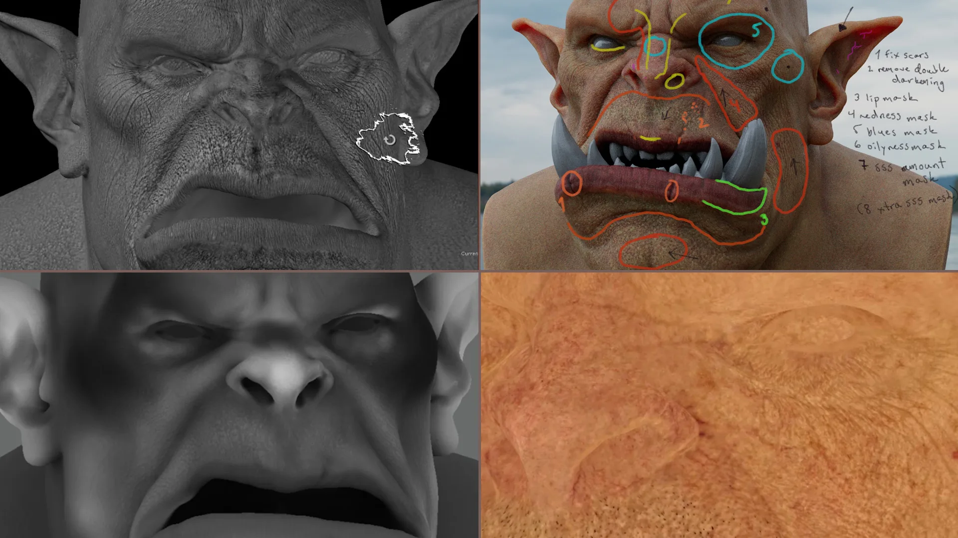 Skin Texturing And Shading In Mari - FlippedNormals