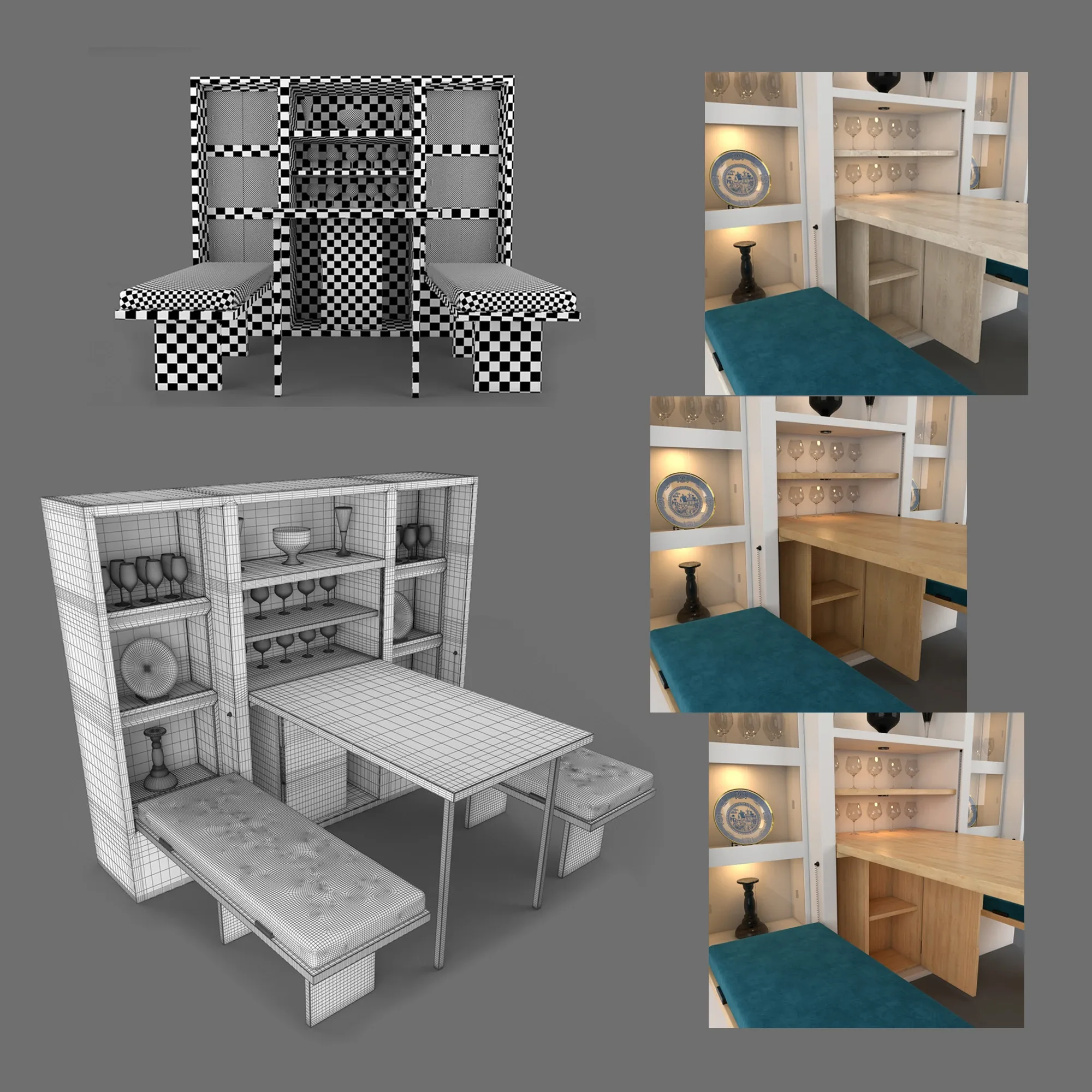 Hinged Furniture Shelf Transformation - FlippedNormals