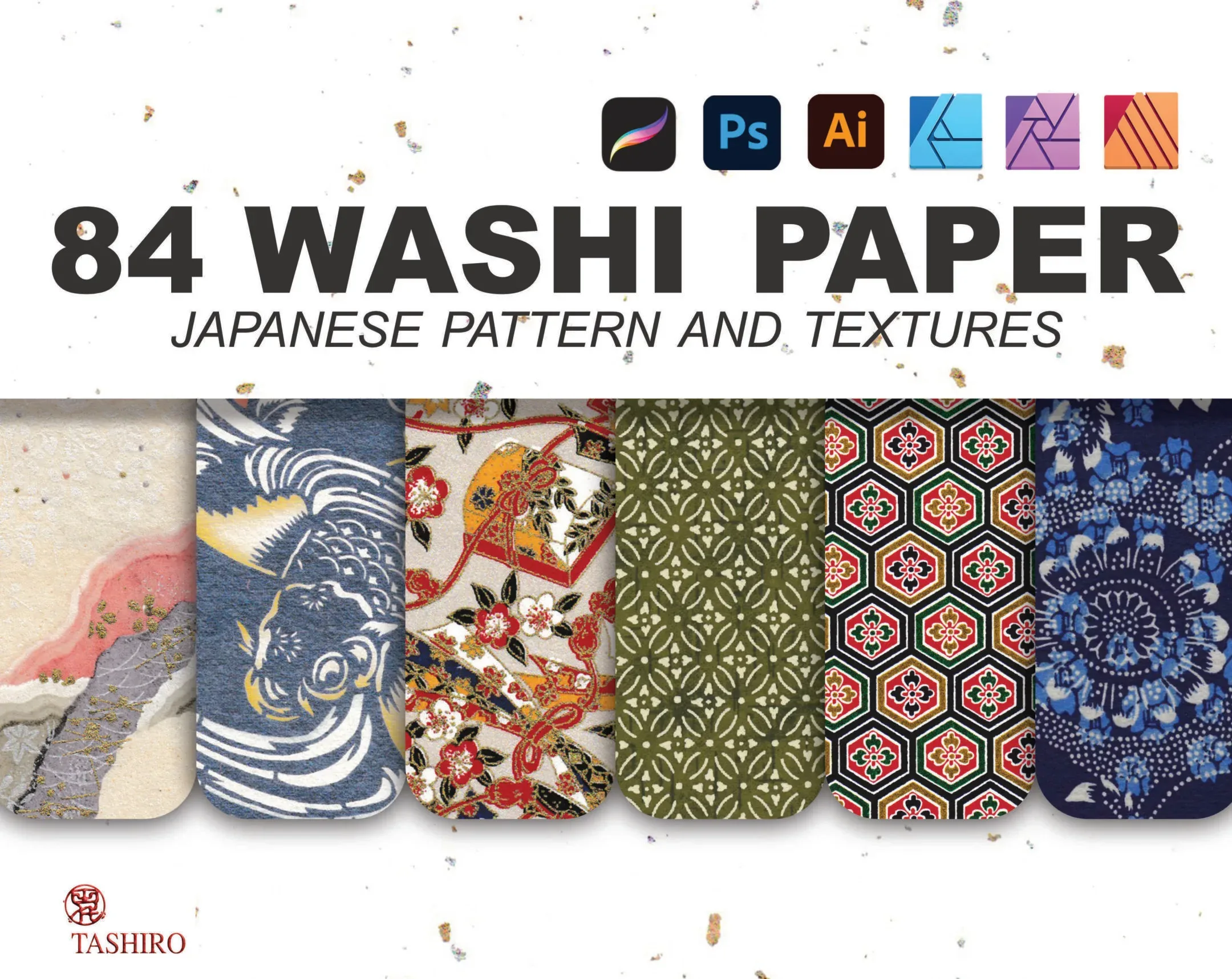 84 WASHI PAPER TEXTURES - FlippedNormals
