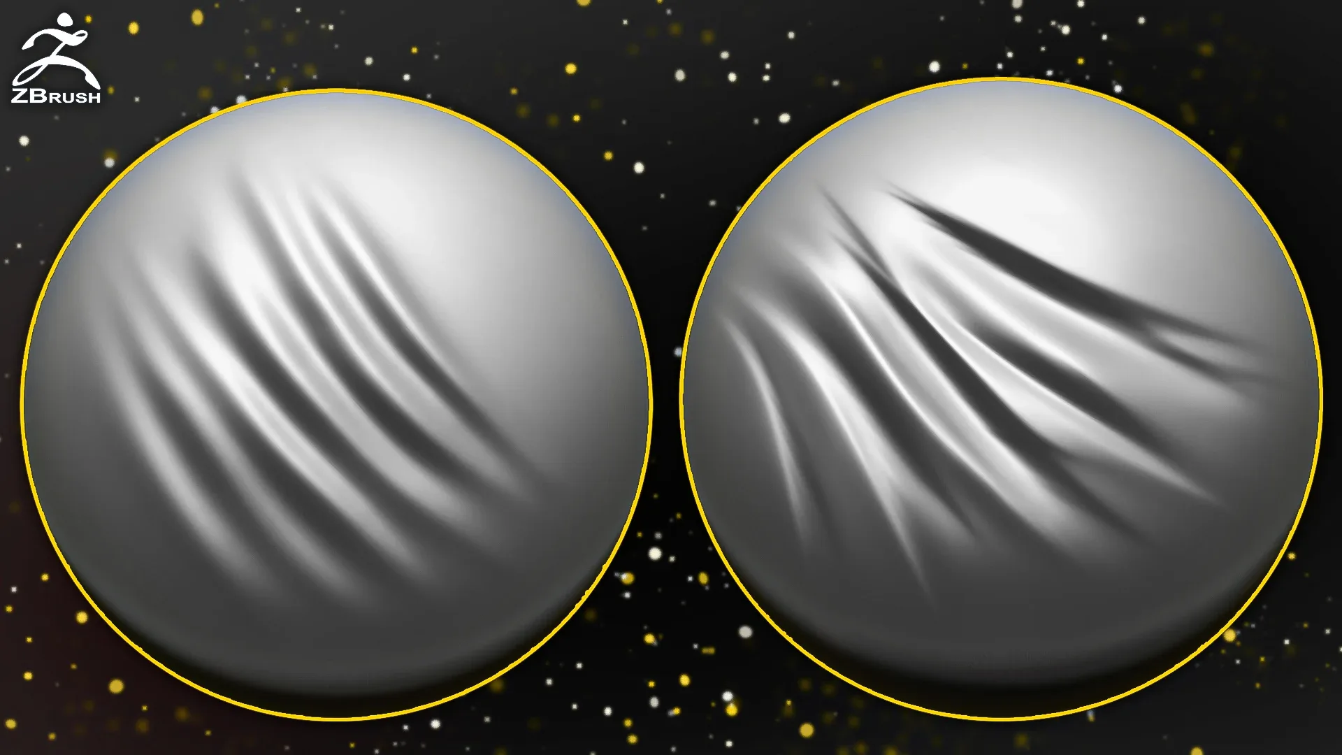 20 Folds Alphas for ZBrush - FlippedNormals