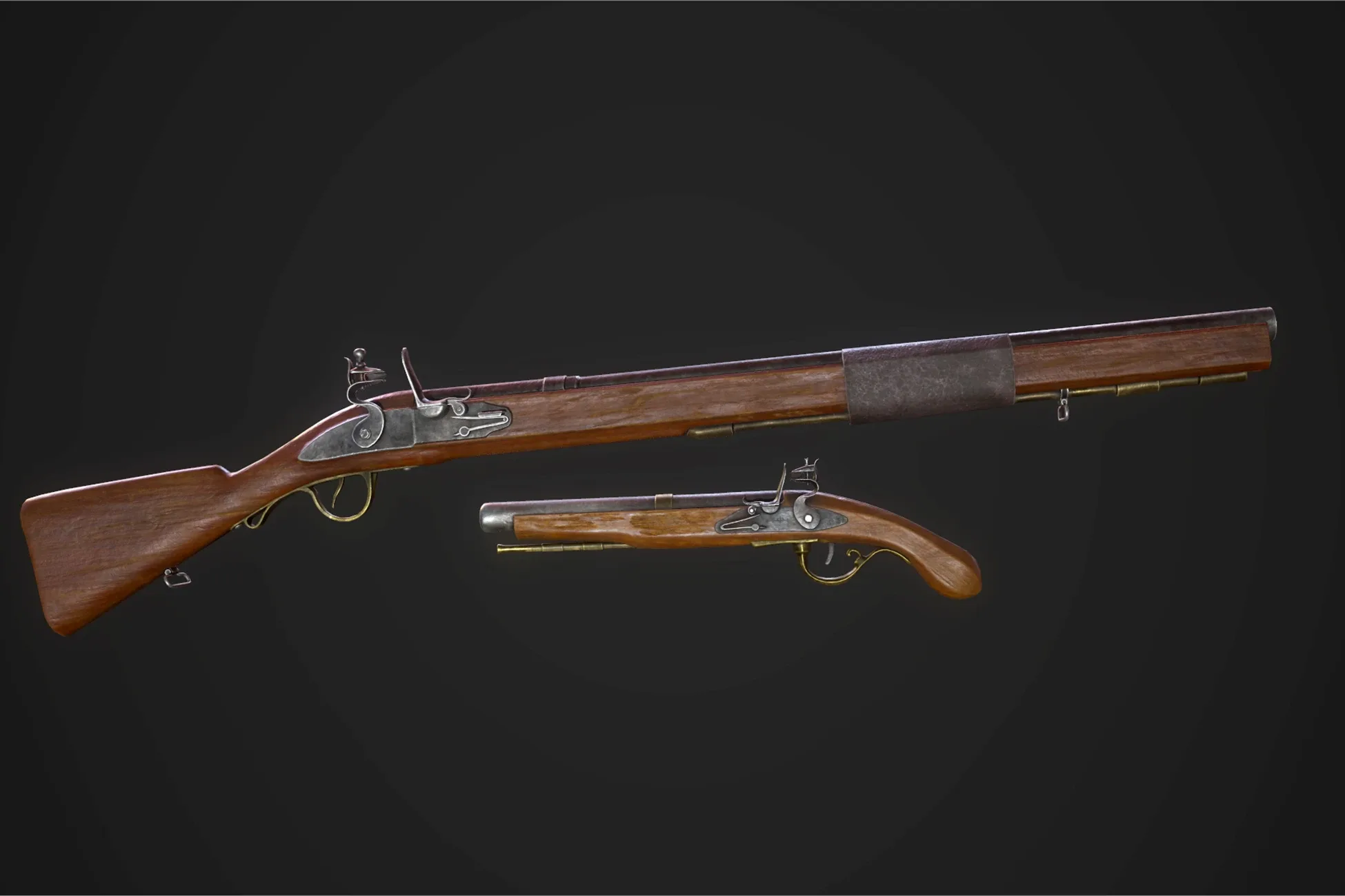 Flintlock pistol & Rifle - Game - FlippedNormals