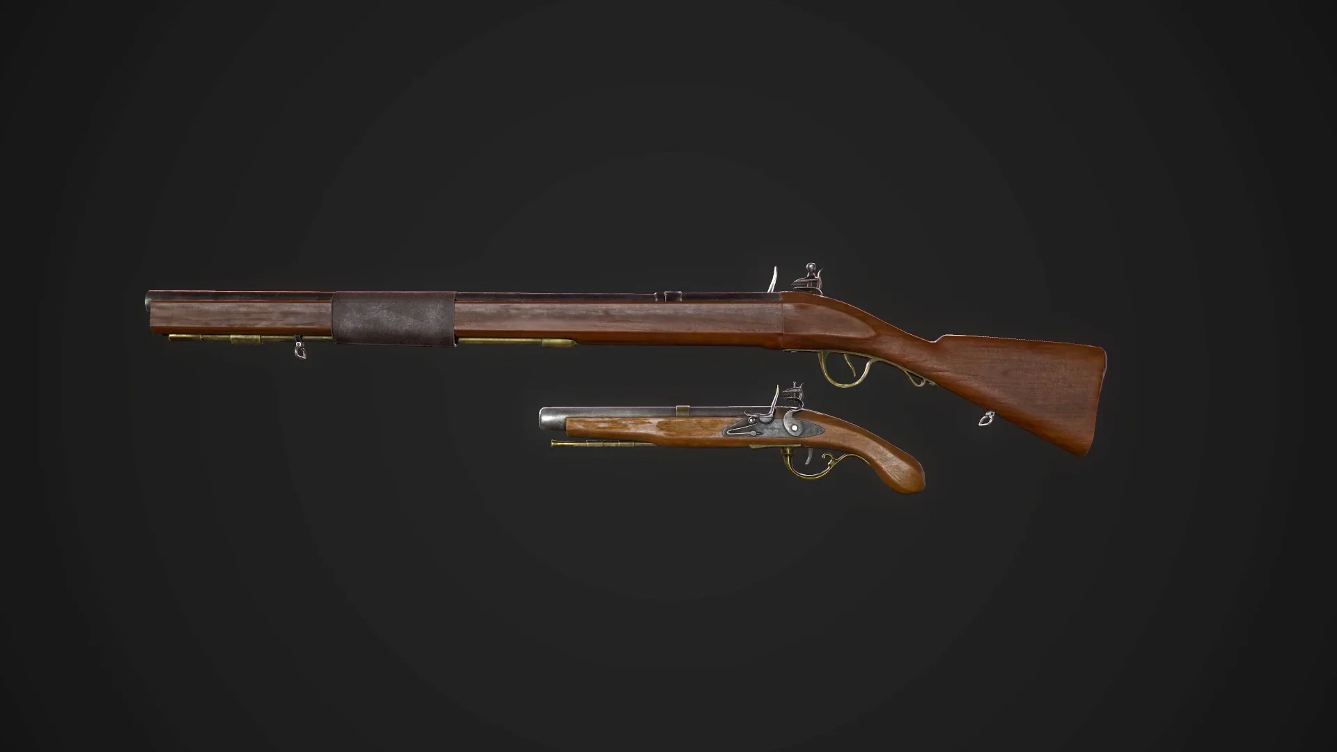 Flintlock pistol & Rifle - Game - FlippedNormals