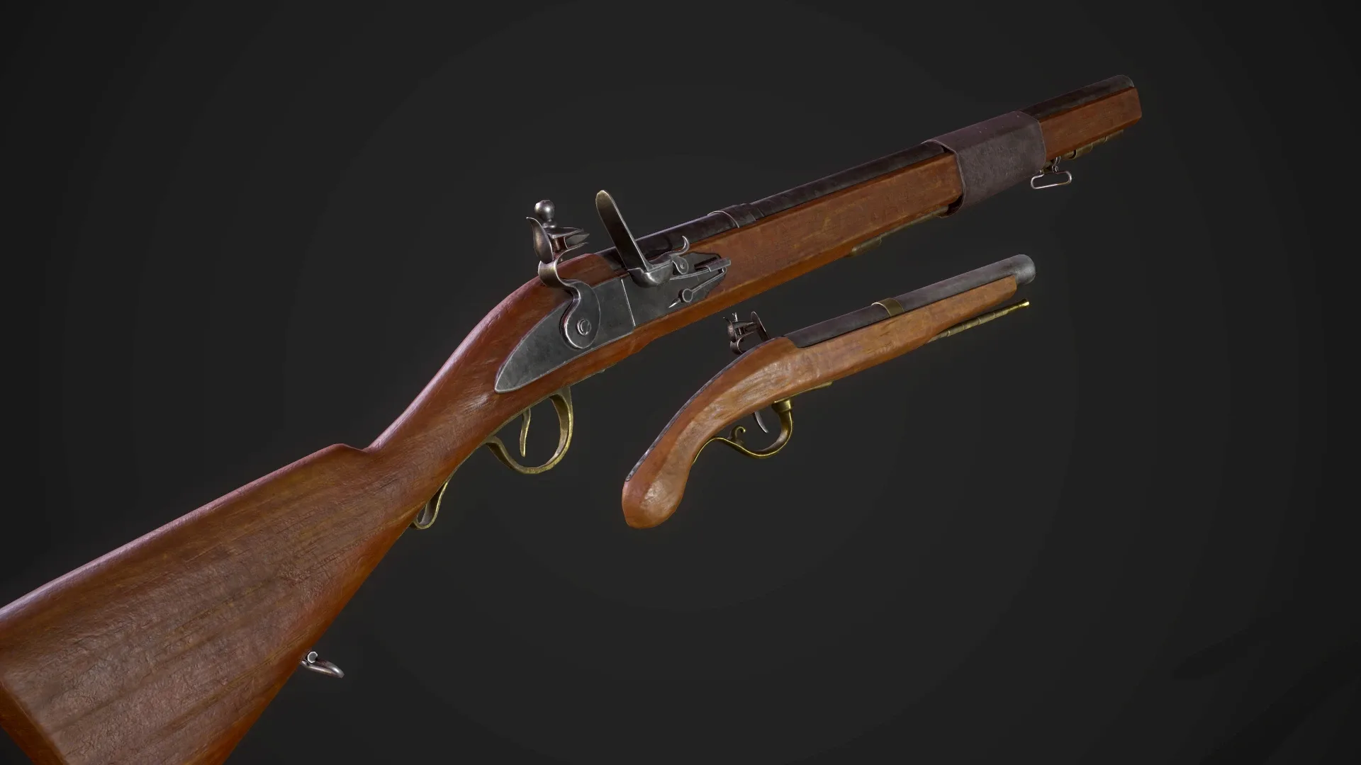 Flintlock pistol & Rifle - Game - FlippedNormals
