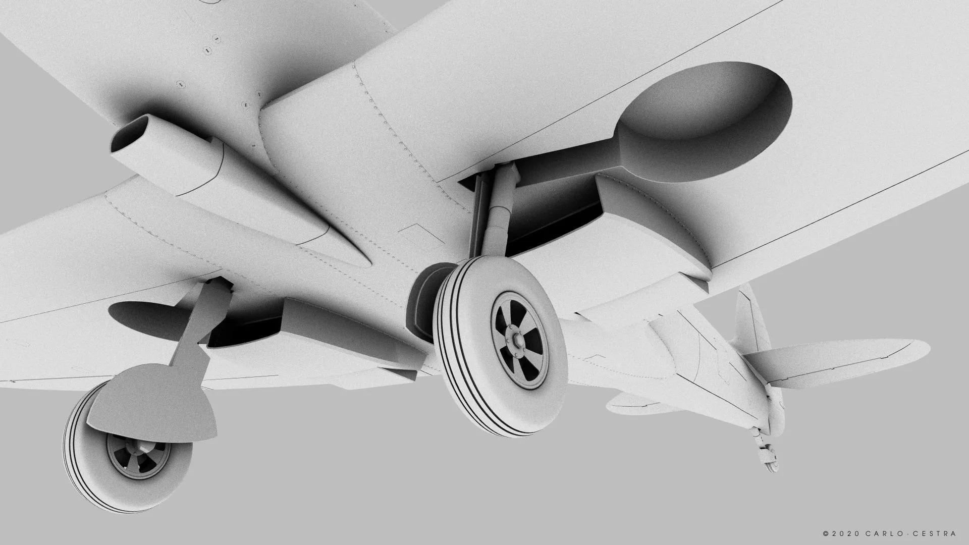 SUPERMARINE SPITFIRE TR MK9 Mesh - FlippedNormals