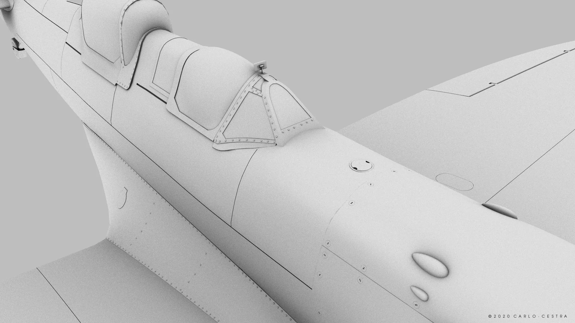 SUPERMARINE SPITFIRE TR MK9 Mesh - FlippedNormals