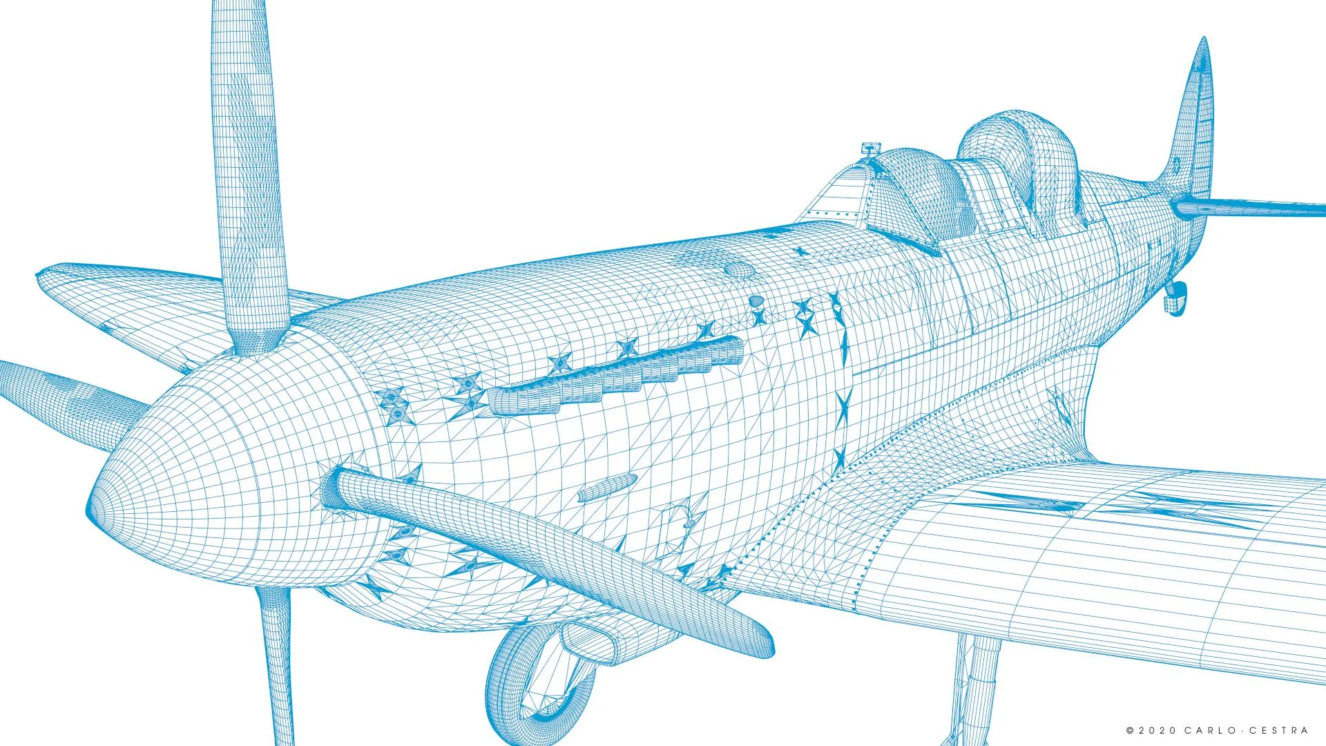 SUPERMARINE SPITFIRE TR MK9 Mesh - FlippedNormals