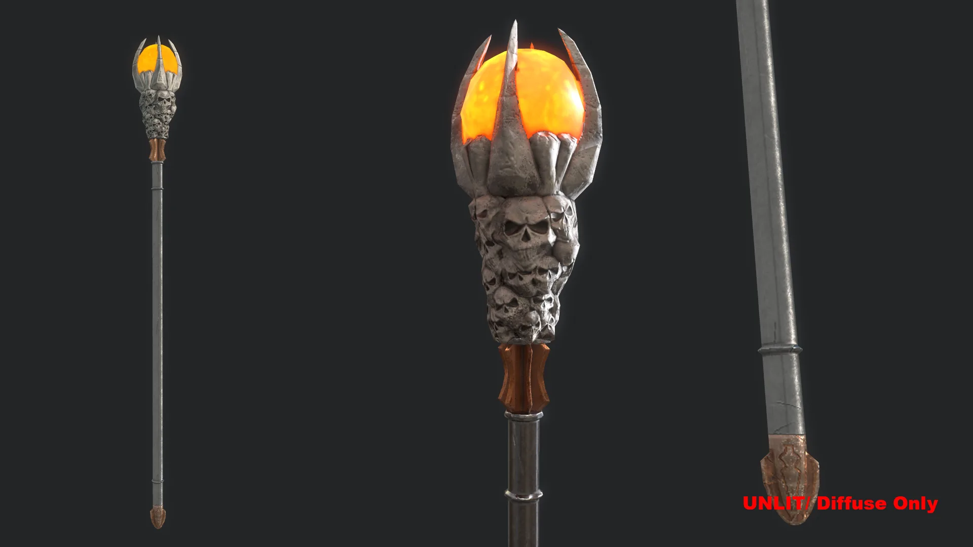 5 Fantasy Stylish Staff - Game - FlippedNormals