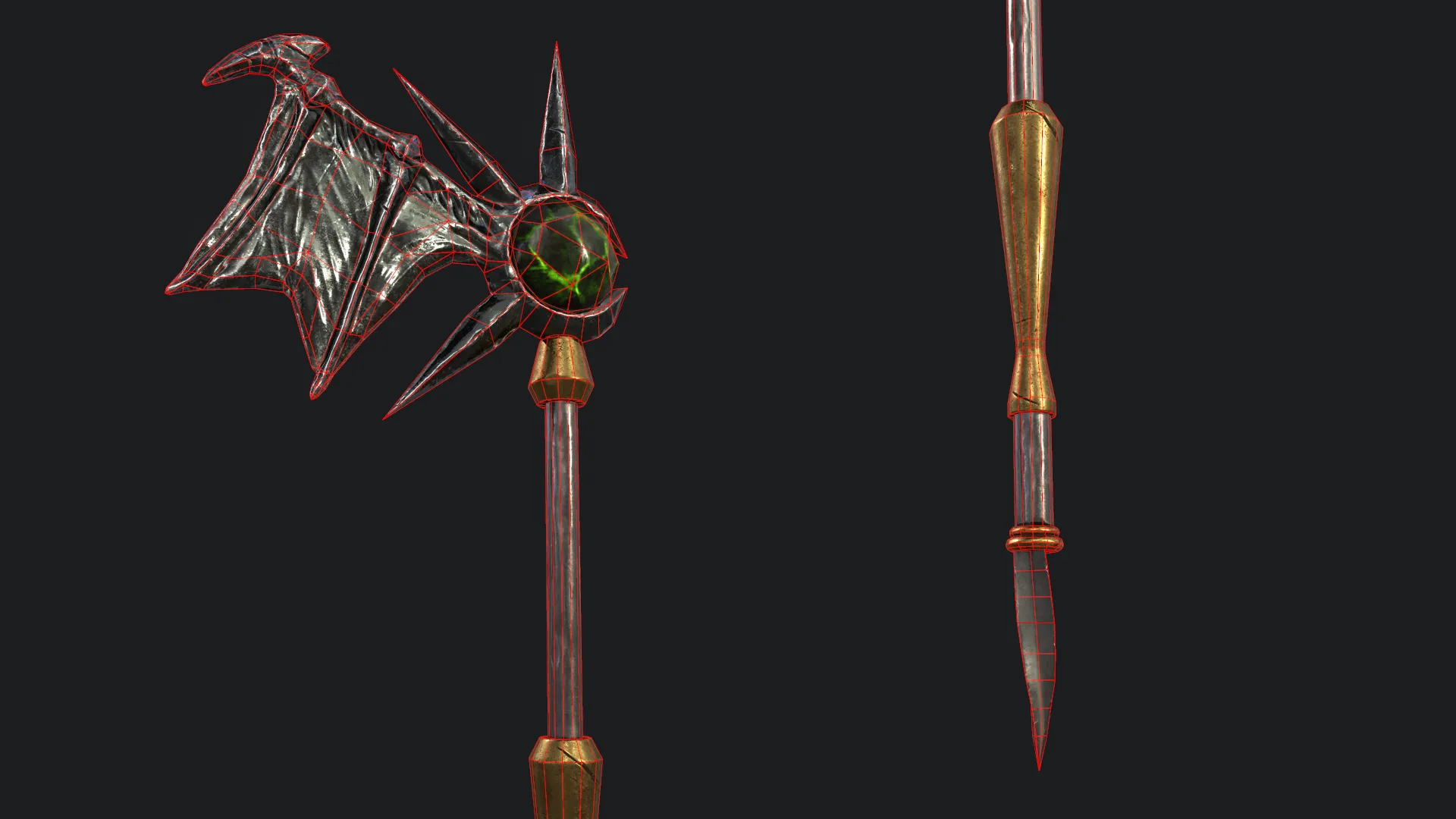 5 Fantasy Stylish Staff - Game - FlippedNormals