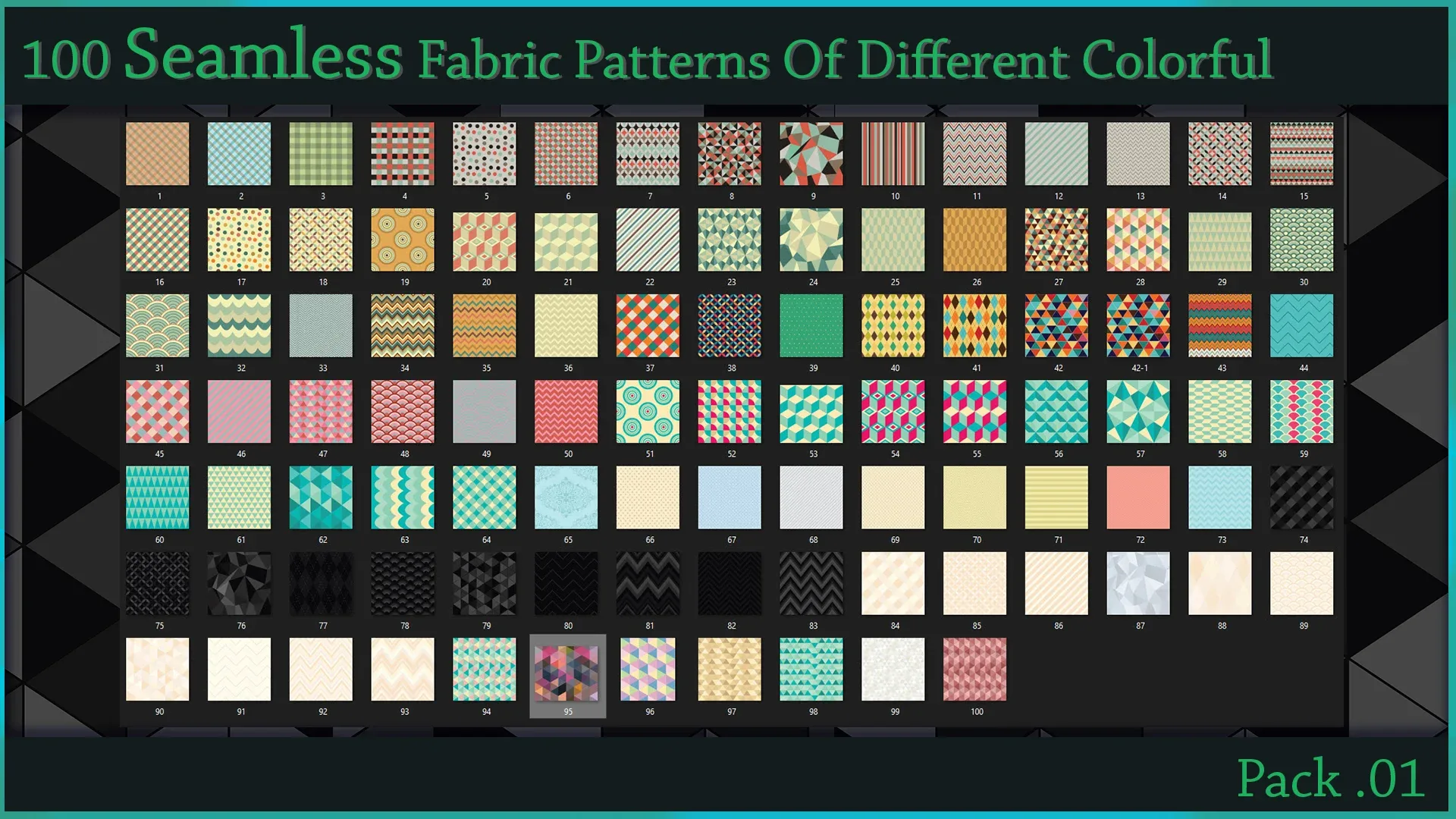100 Seamless Fabric Patterns - FlippedNormals