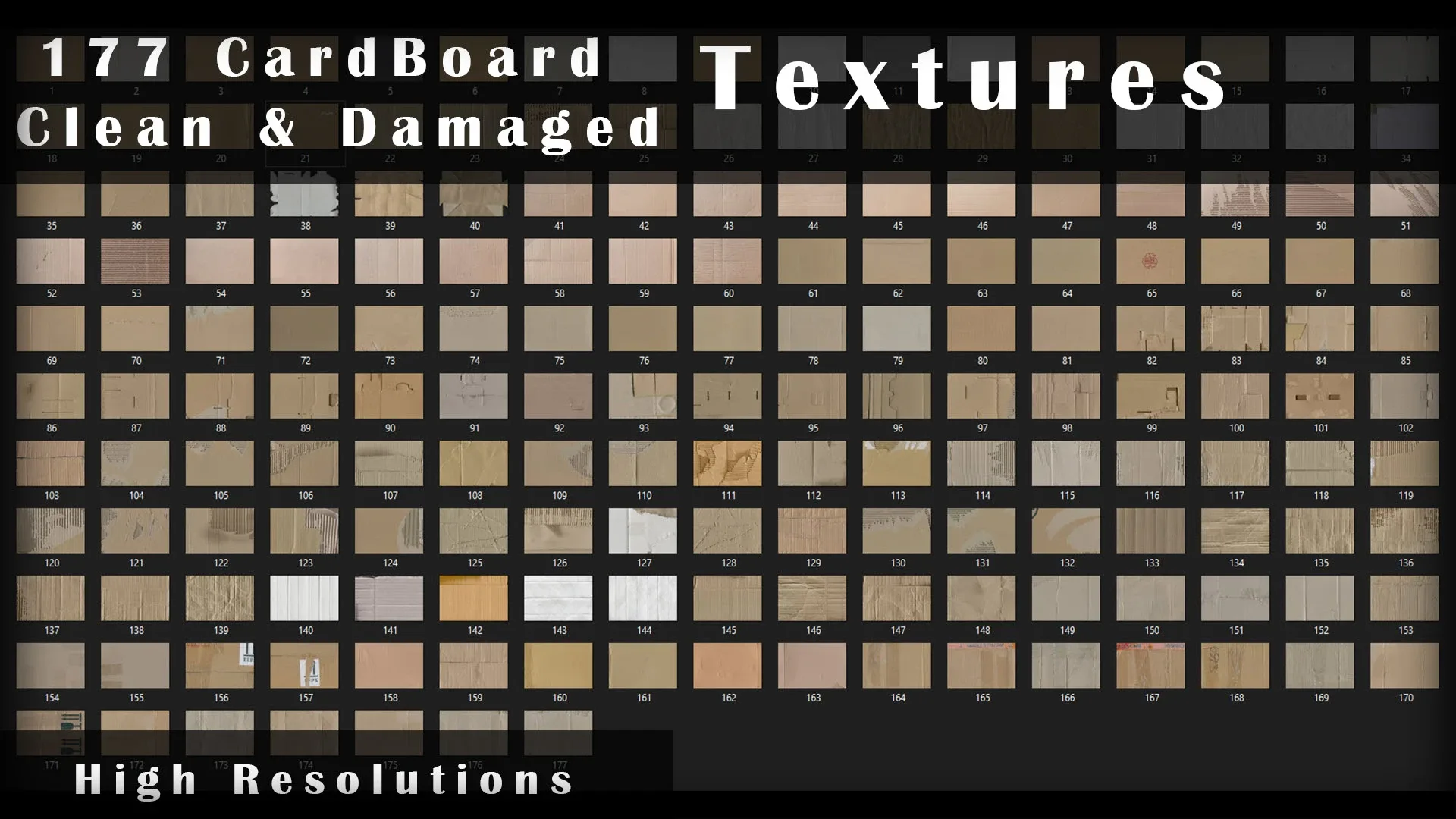 177 CardBoard Textures - FlippedNormals