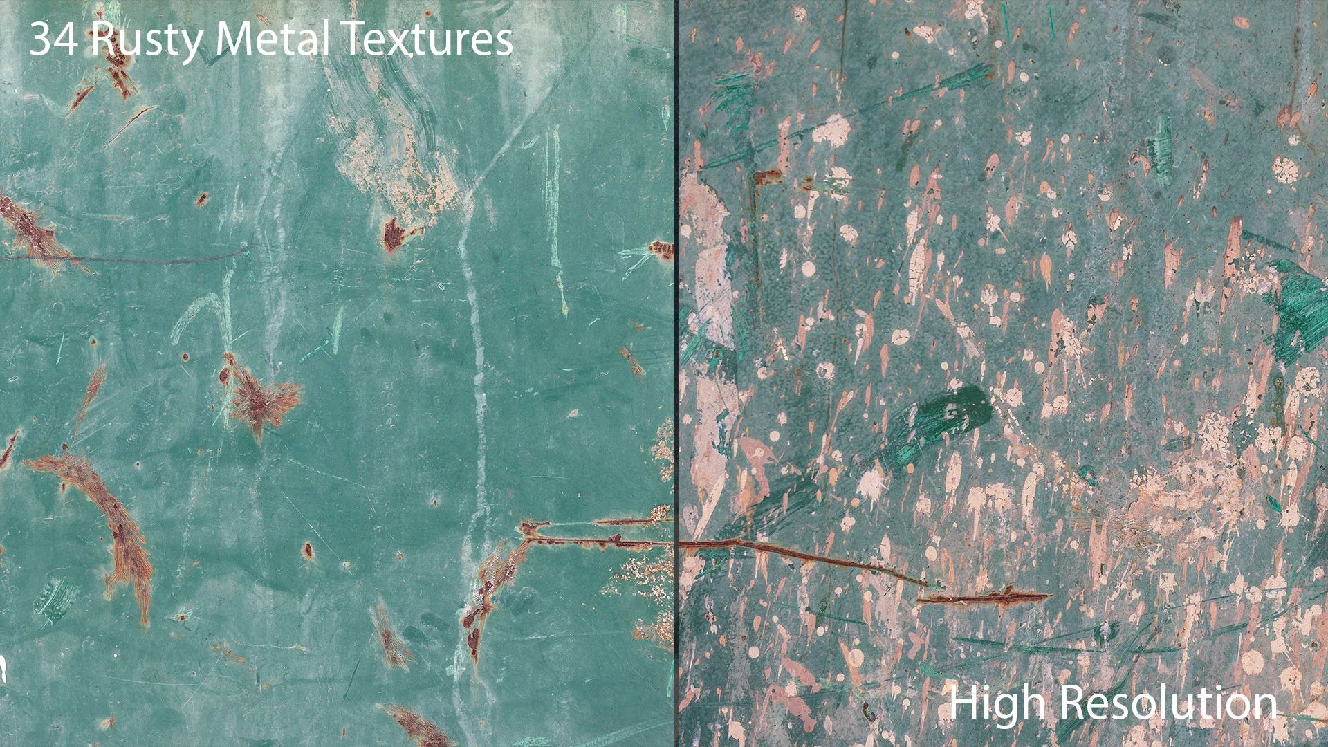 34 Rusty Metal Paint Textures - FlippedNormals