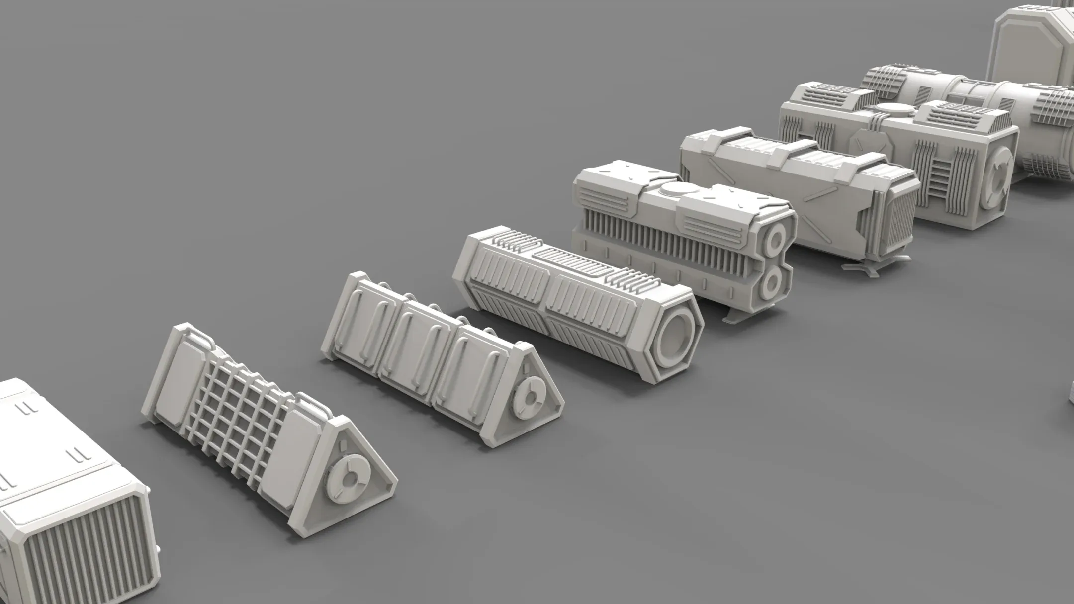 Sci-fi Industrial Objects 2 - FlippedNormals