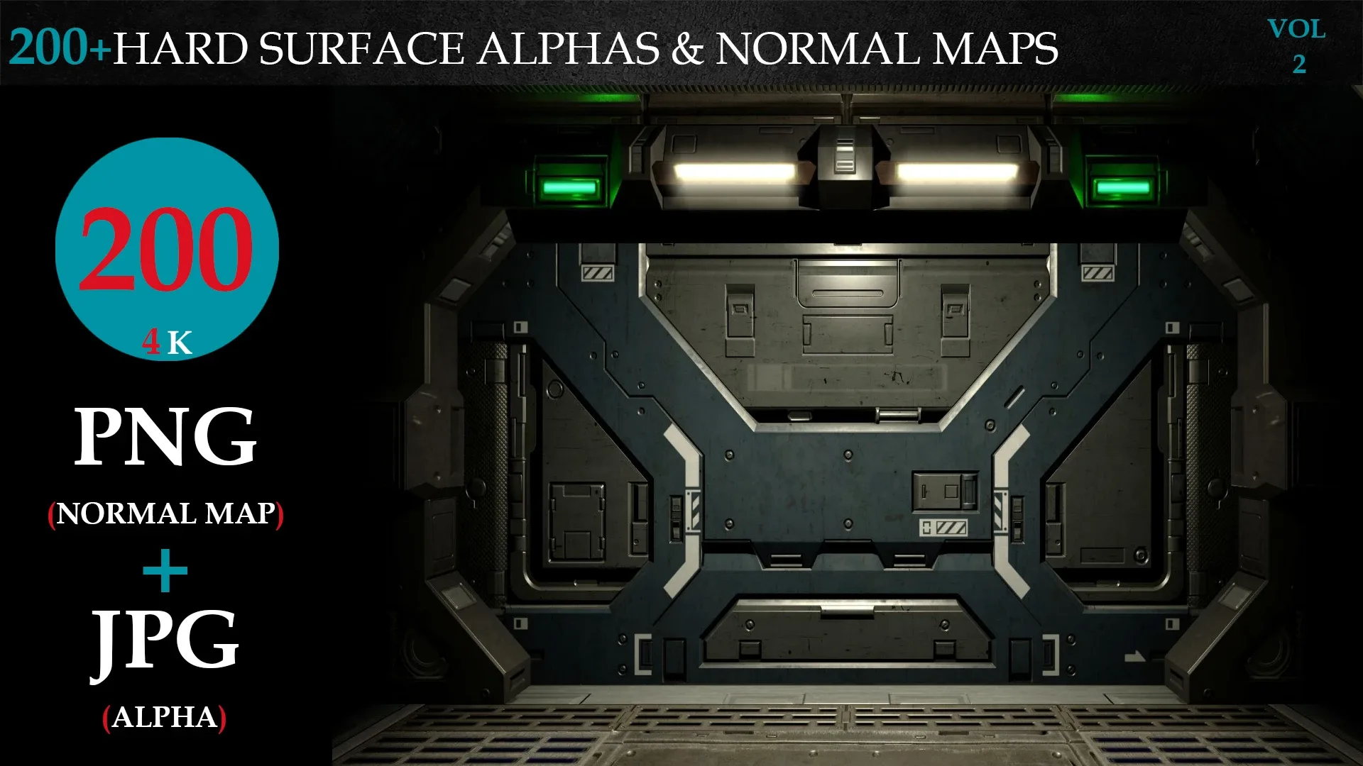 200+HARD SURFACE ALPHAS & NORMAL - FlippedNormals