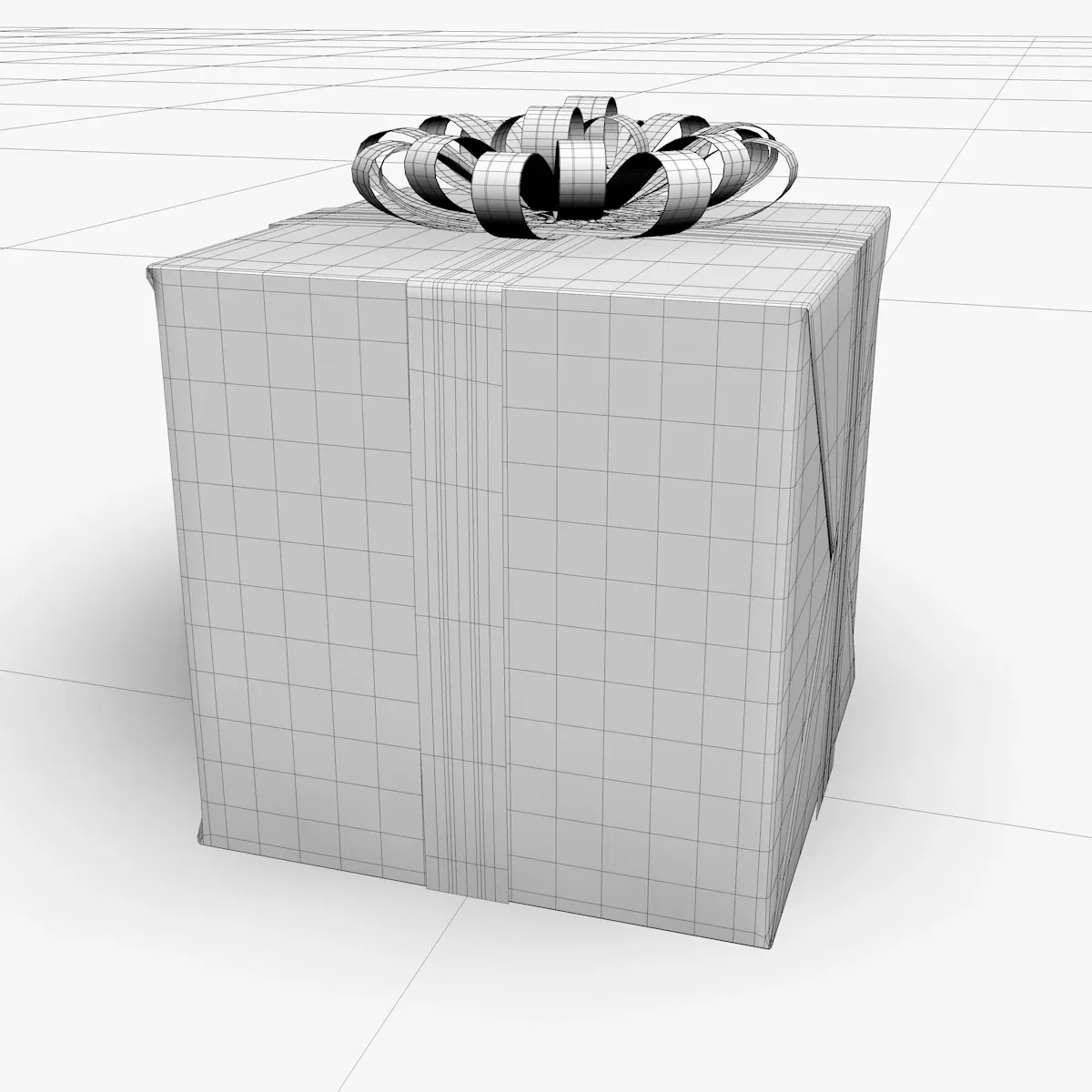 3D model Gift Box Cube Low Poly - FlippedNormals