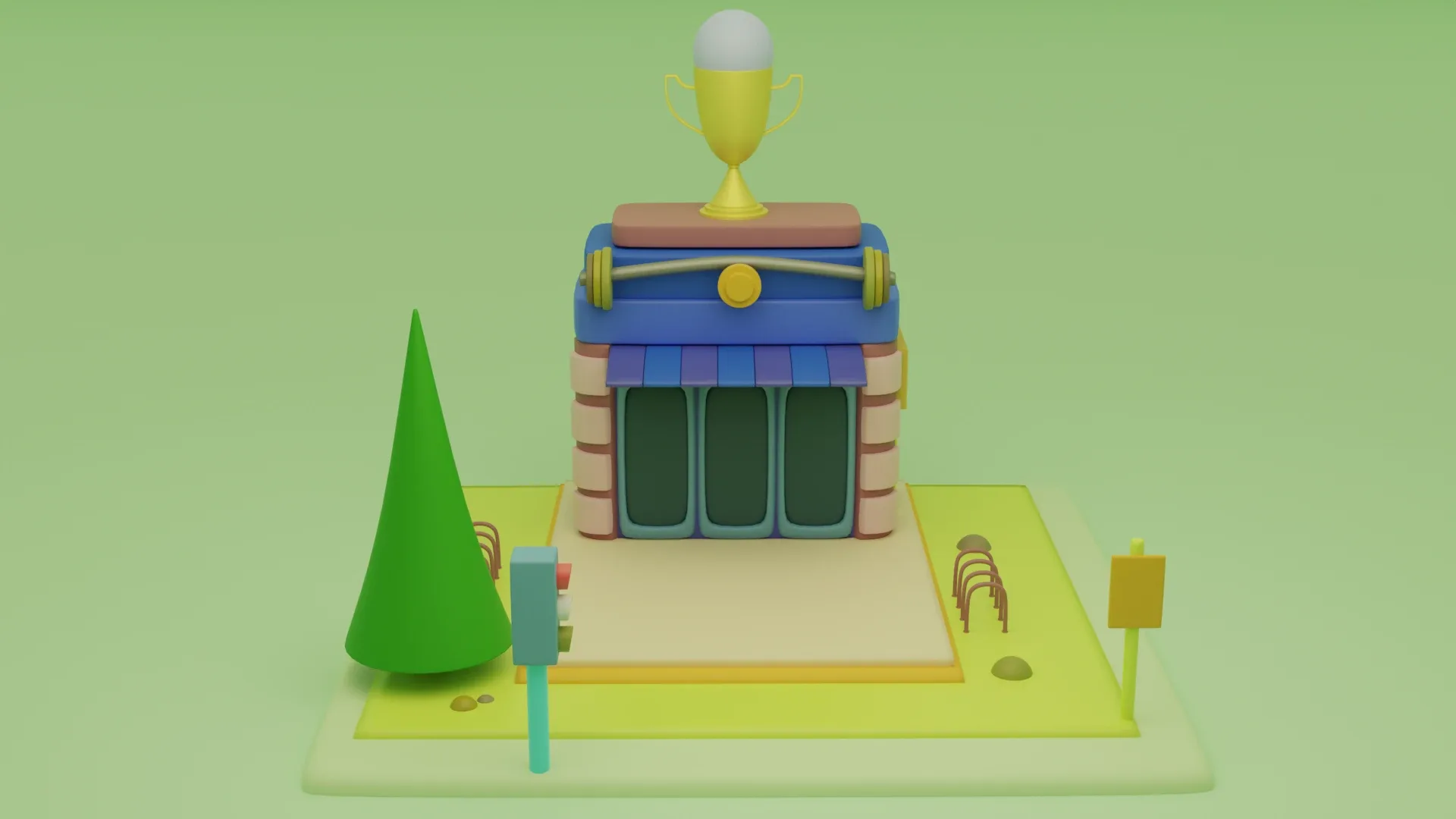 GYM fantasy building collection - FlippedNormals