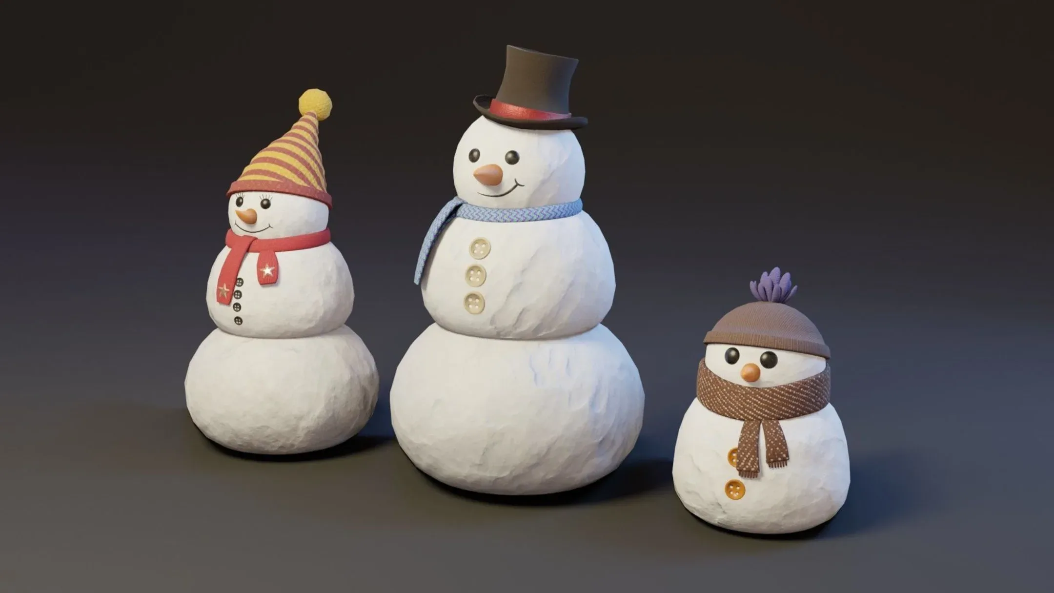 Stylized Snowman 3D Model - FlippedNormals