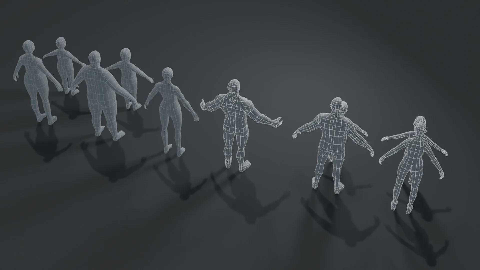Human Body Base Mesh 10 3D Models - FlippedNormals