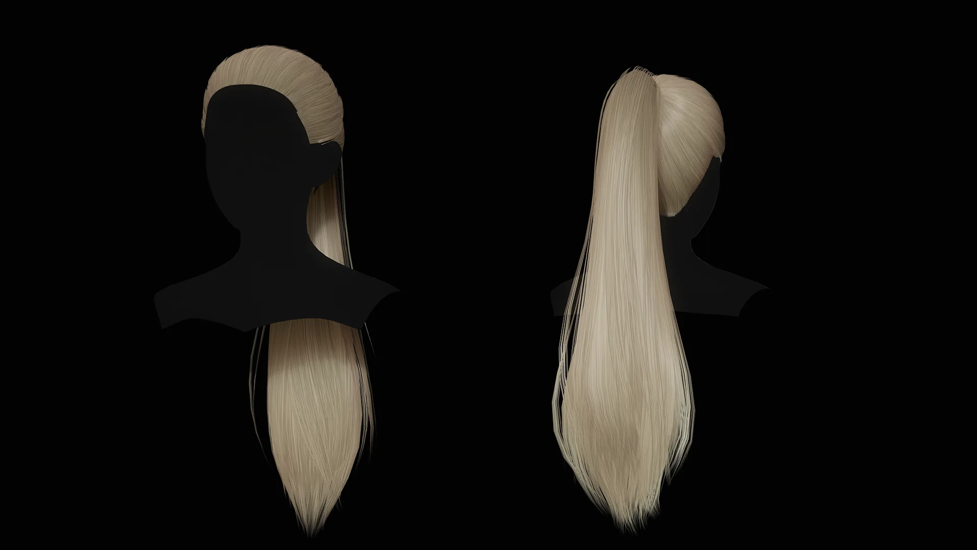 Female Hair Collection - Game Ready - FlippedNormals