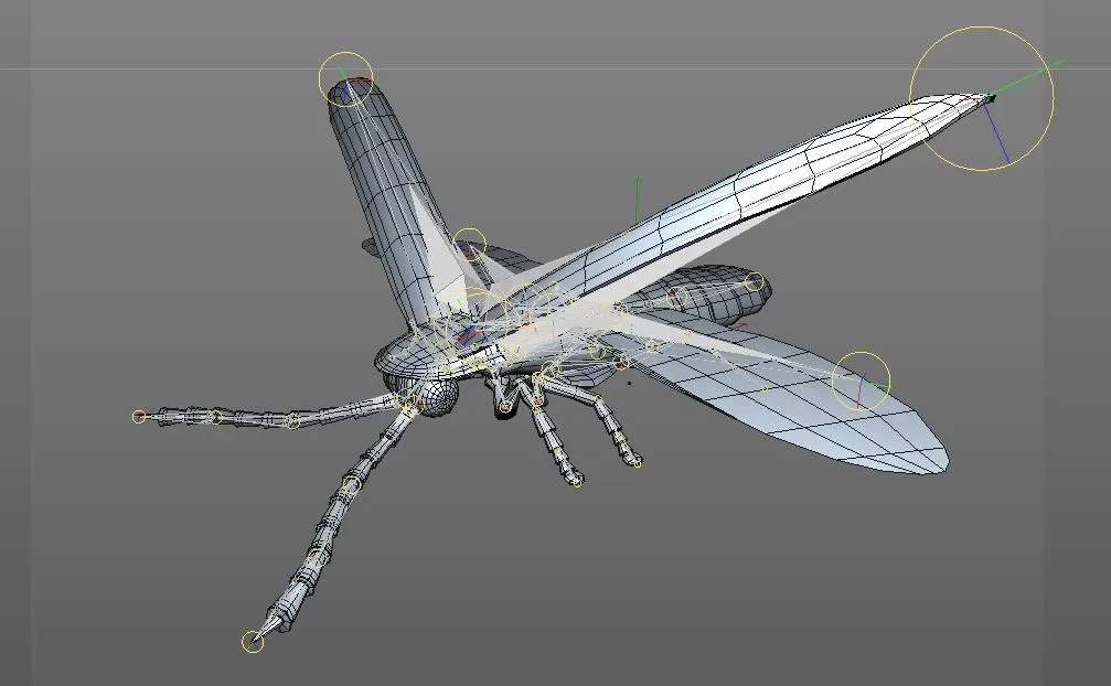 Firefly insect rigged 3d model - FlippedNormals