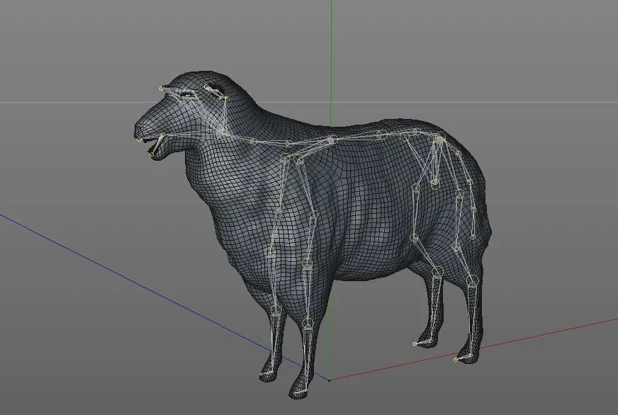 sheep rigged 3d model - FlippedNormals