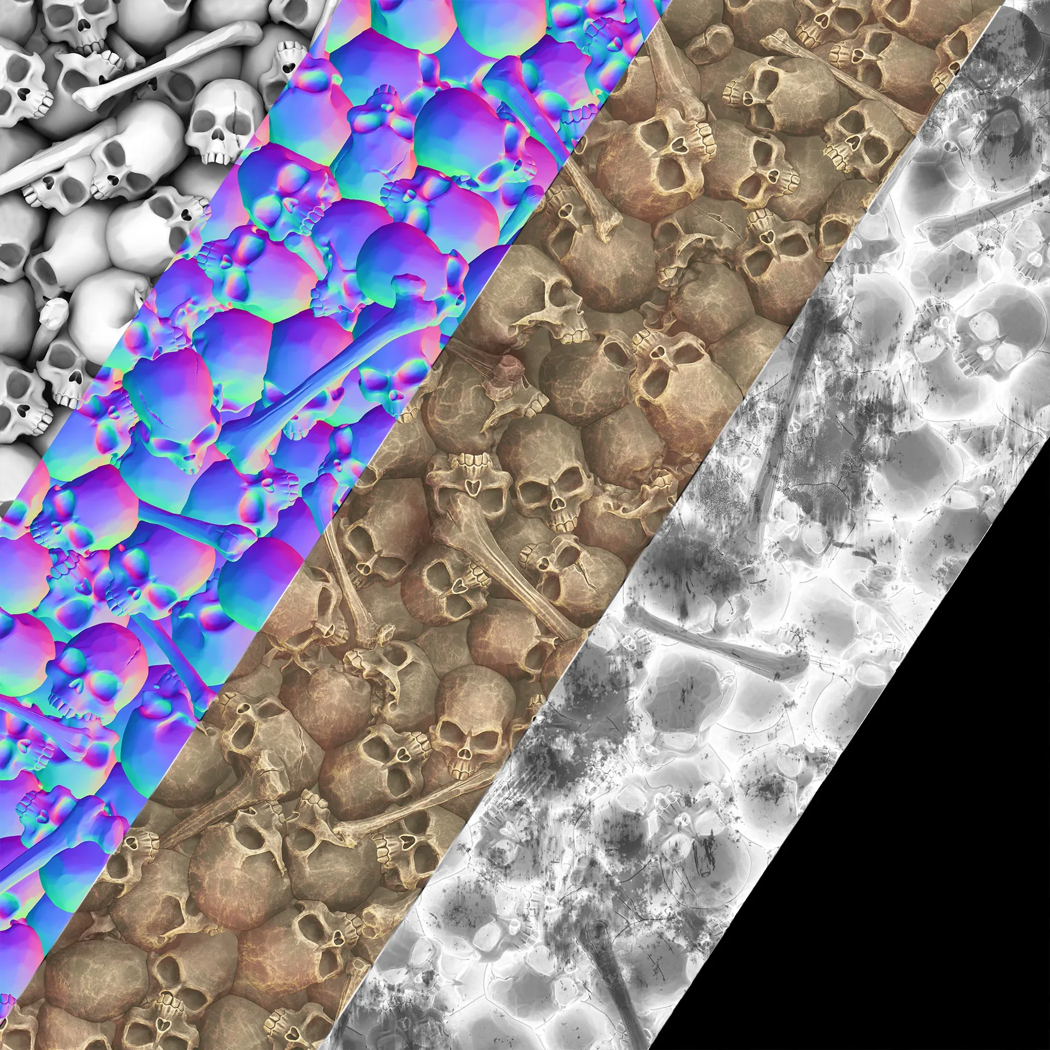 Pile of bones tile Texture - FlippedNormals