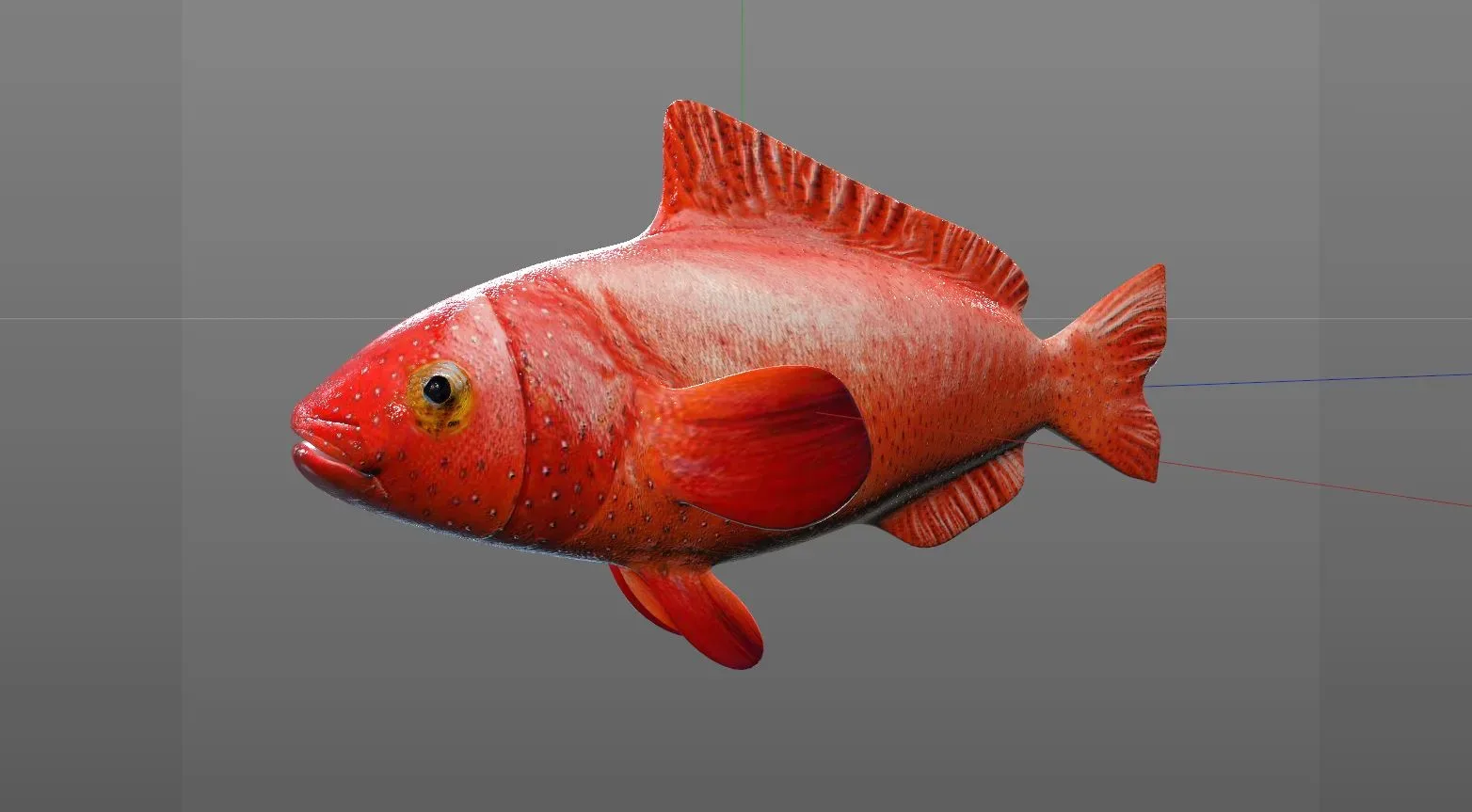 Red Grouper Fish 3d model - FlippedNormals