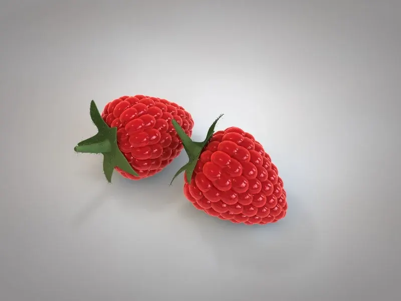 Raspberry 3d model - FlippedNormals
