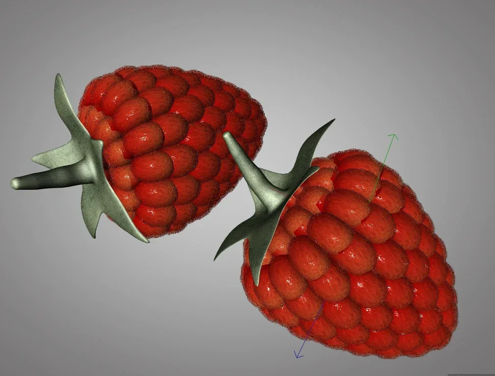 Raspberry 3d model - FlippedNormals