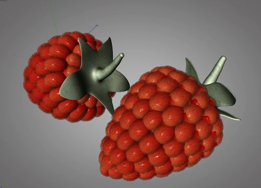 Raspberry 3d model - FlippedNormals