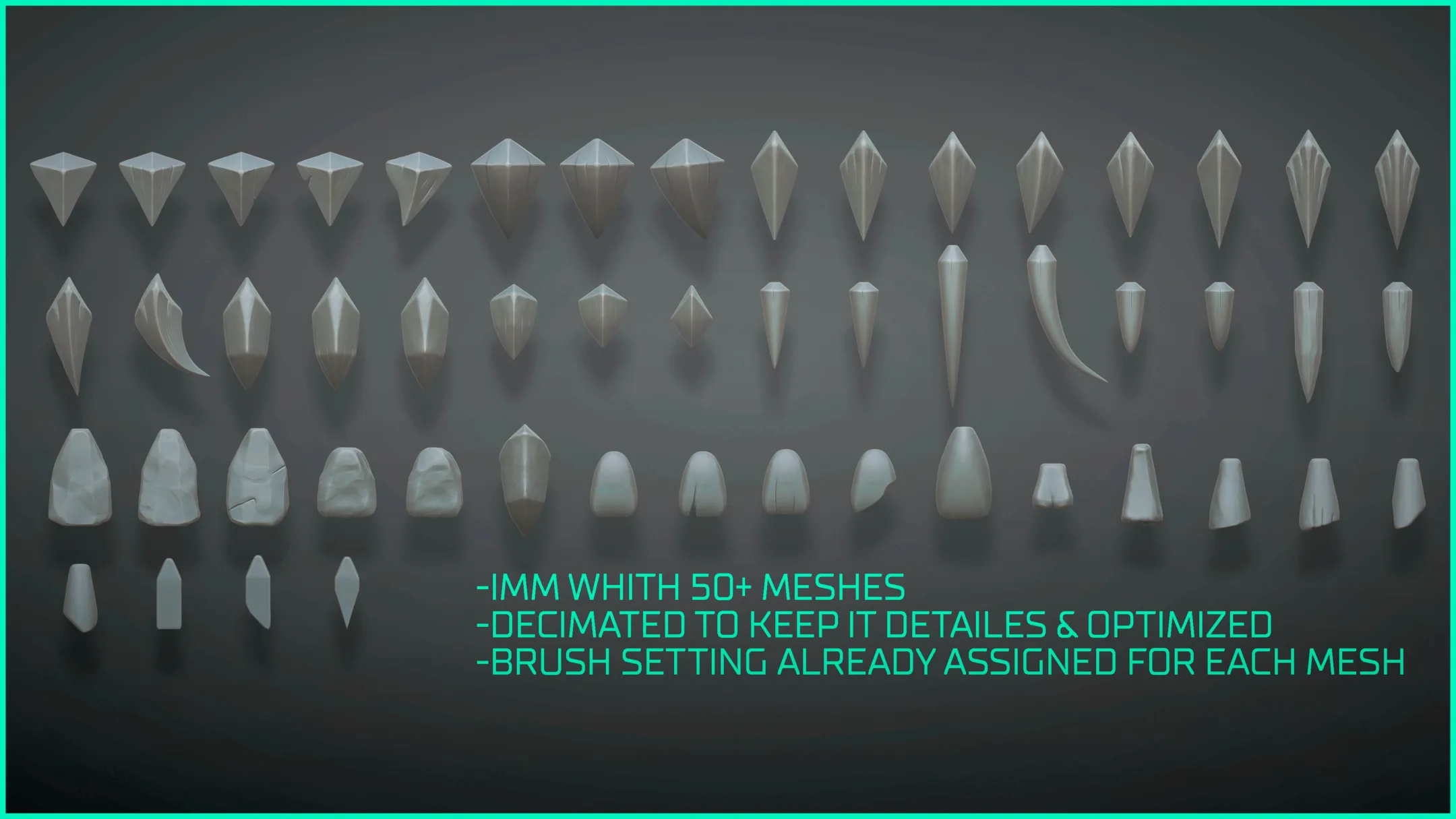 Stylized fangs and teeth Insert - FlippedNormals