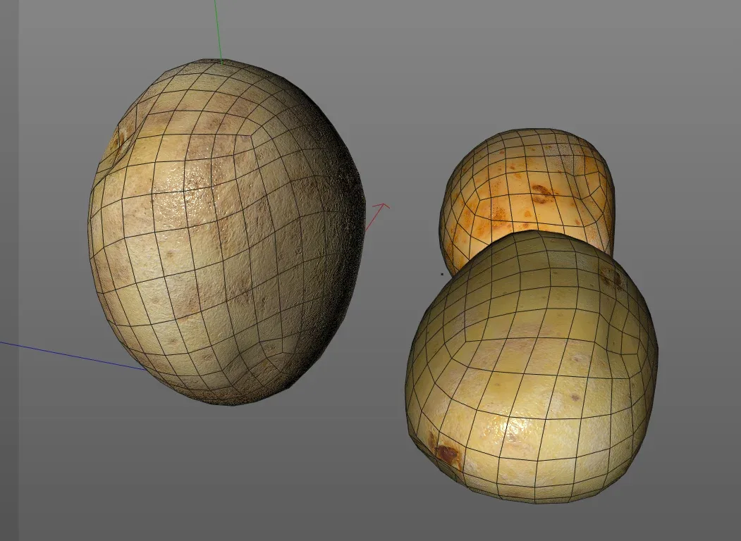 Potatoes 3d model - FlippedNormals