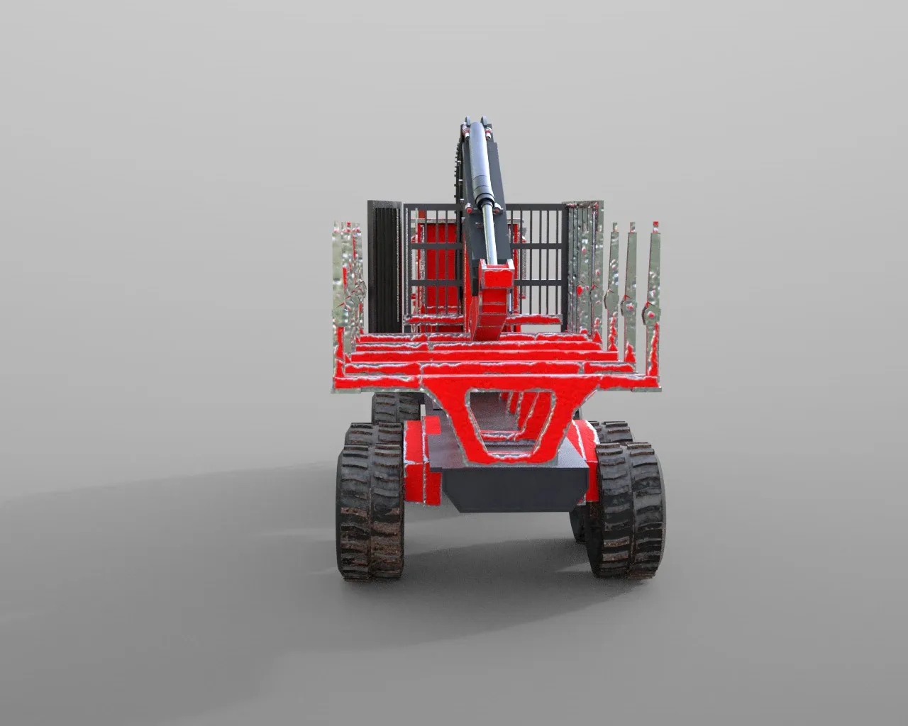 Komatsu forwarder 3d model - FlippedNormals